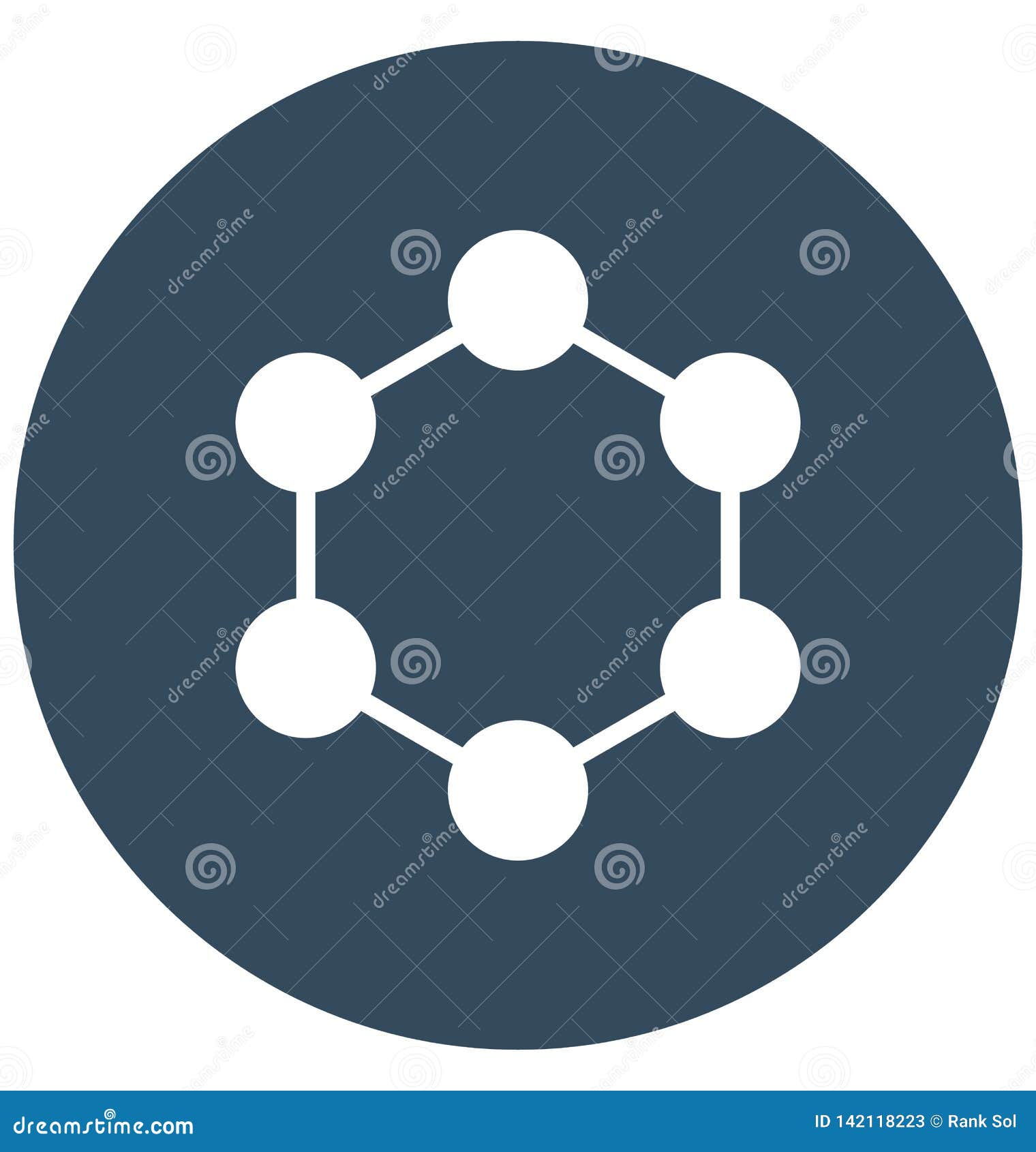 Atom Circles Isolated Vector Icon that Can Easily Modify or Edit Stock ...