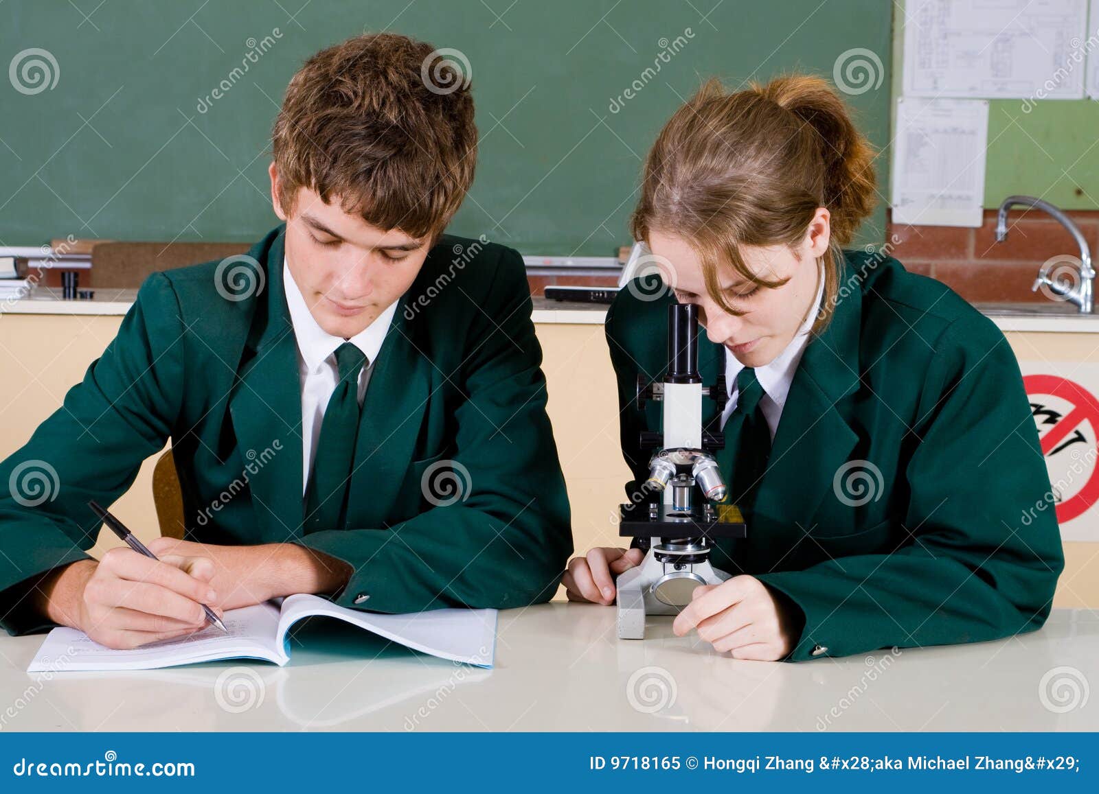 Science class stock image. Image of desk, blackboard, education - 9718165