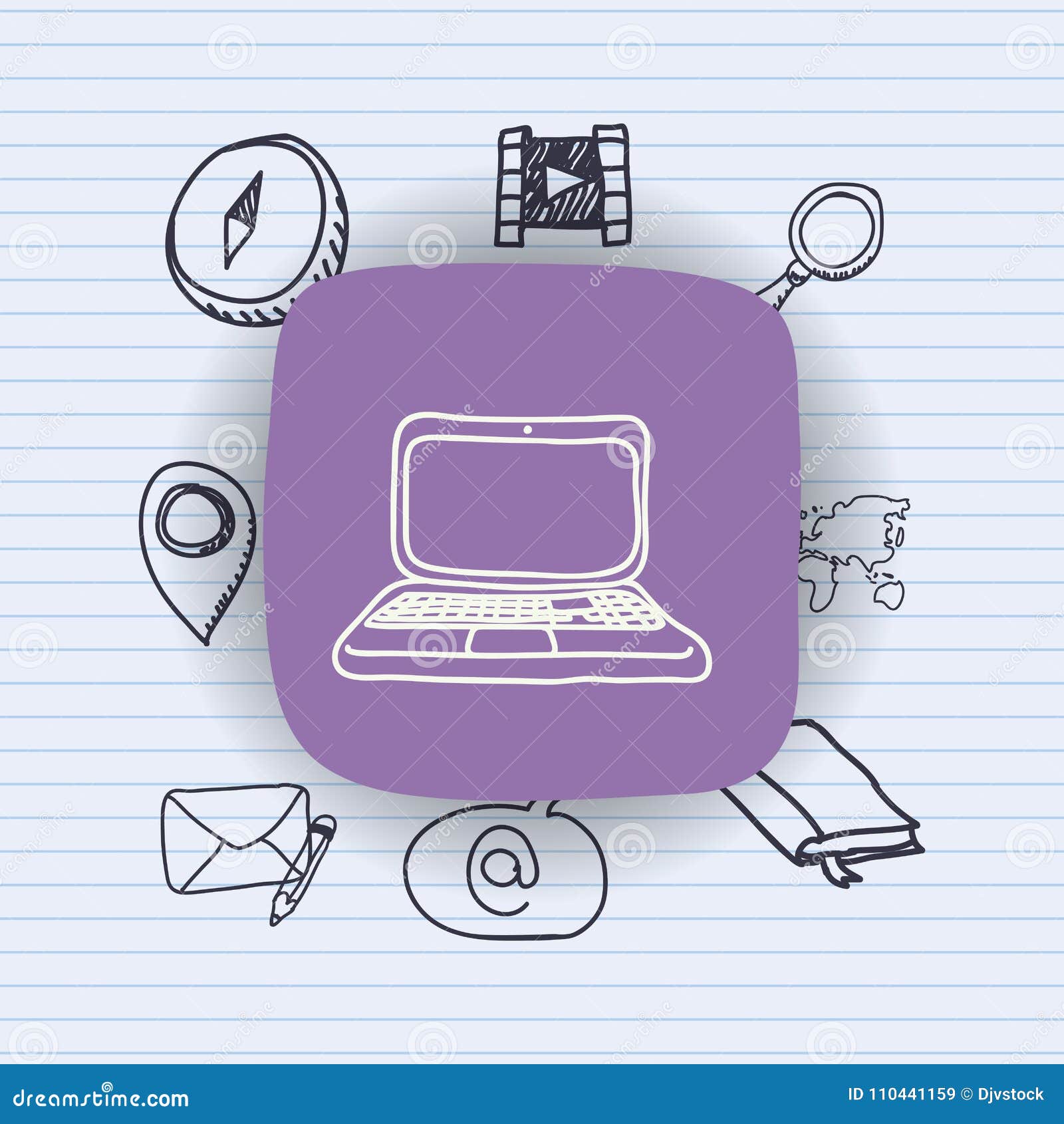 Science Class and School Scribbles Stock Vector - Illustration of ...