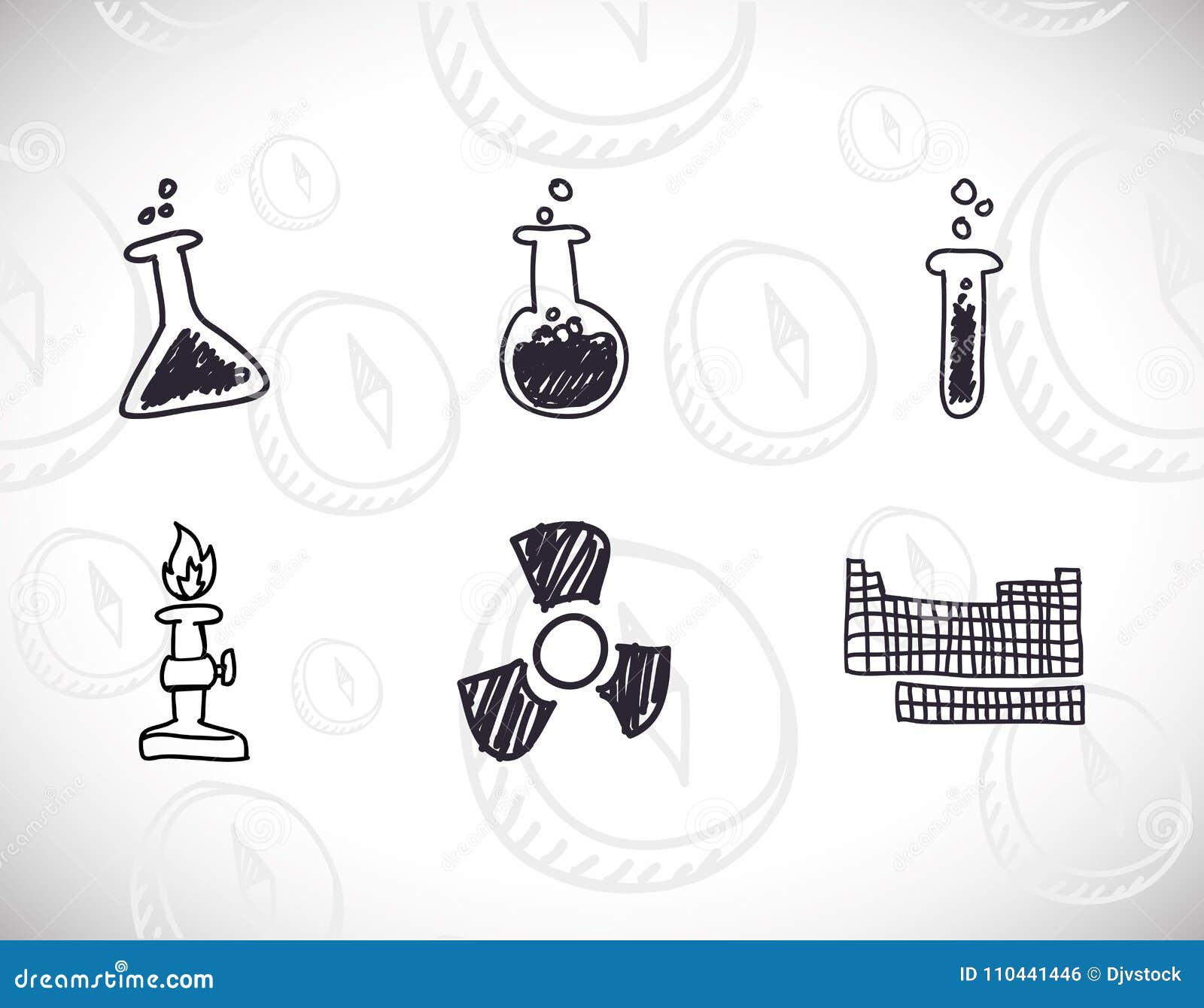 Science Class and School Scribbles Stock Vector - Illustration of drawing, design: 110441446