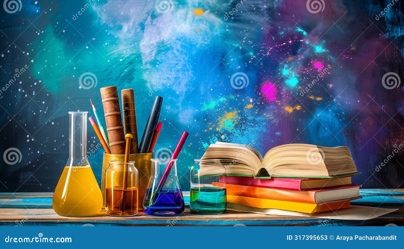 Science Classroom Setup with Learning Equipment, AI Generated Stock ...