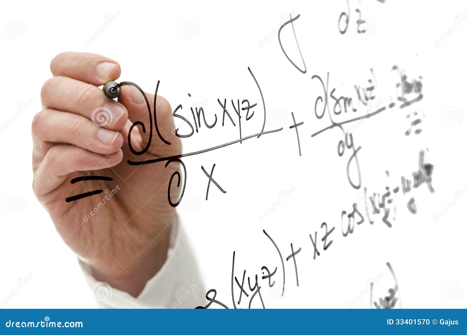 Writing Complicated Math Equation On Virtual Board Royalty-Free Stock ...