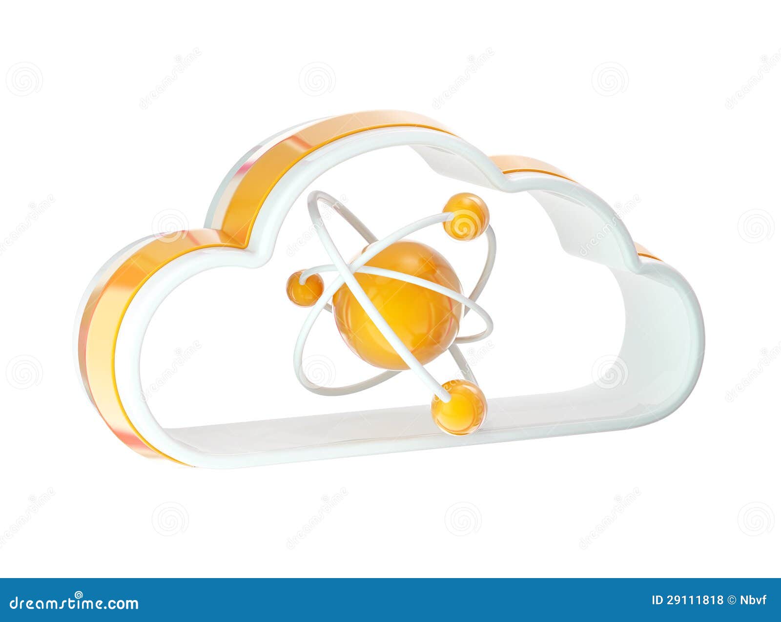 Science and Cloud Technology Icon Stock Illustration - Illustration of ...