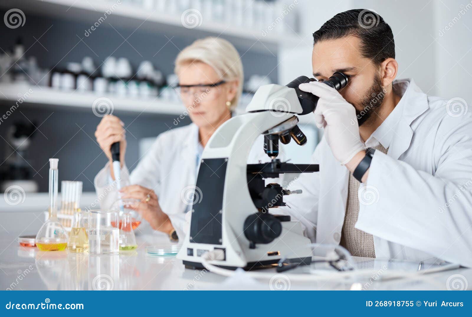 Science, Collaboration and Innovation with a Medicine Team Working in a ...