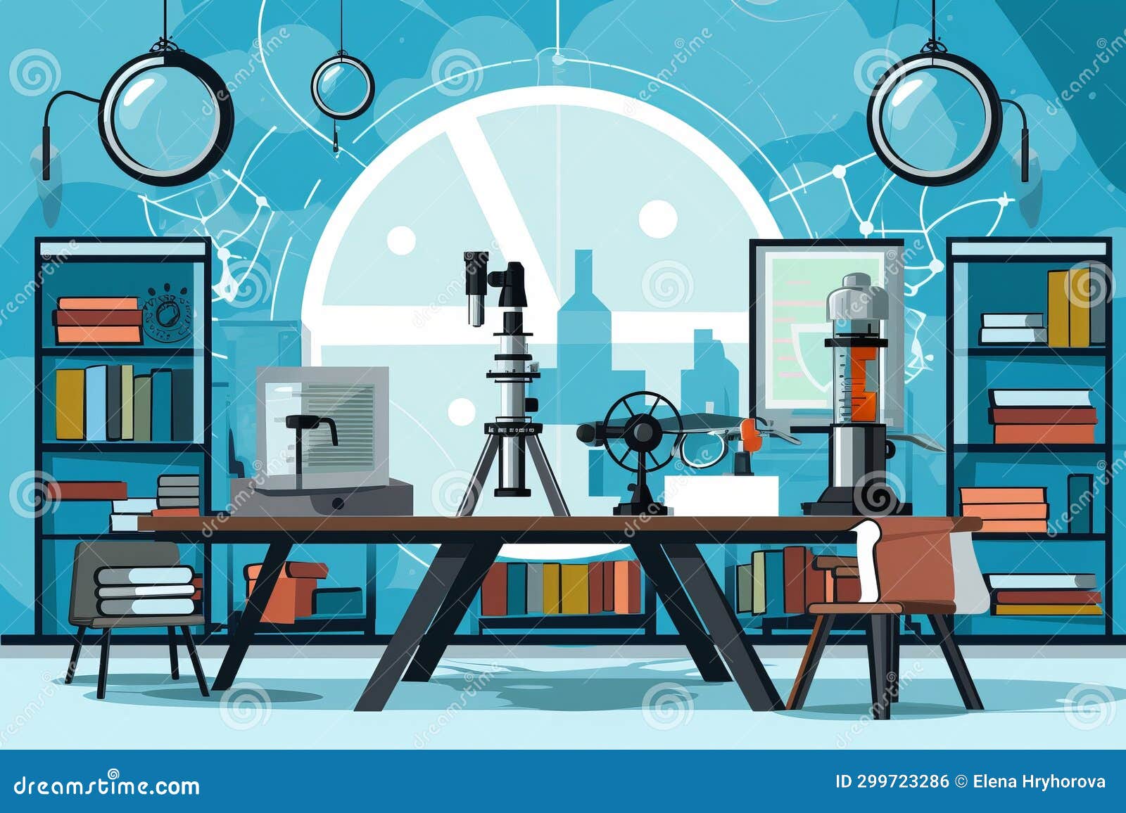 Science Communicator in a Laboratory Setting, Educational Graphics ...