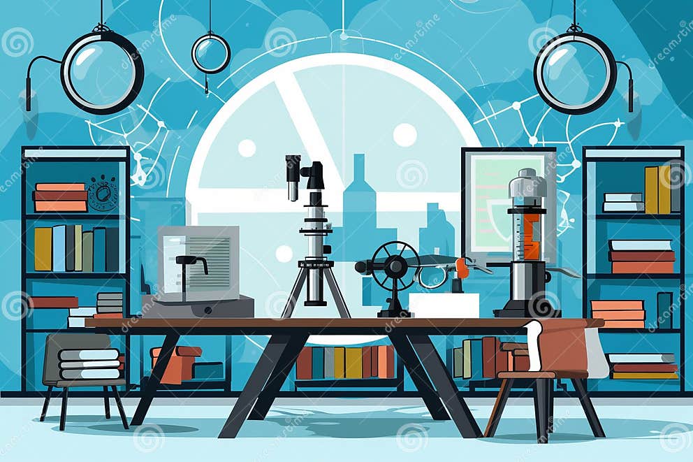 Science Communicator in a Laboratory Setting, Educational Graphics ...