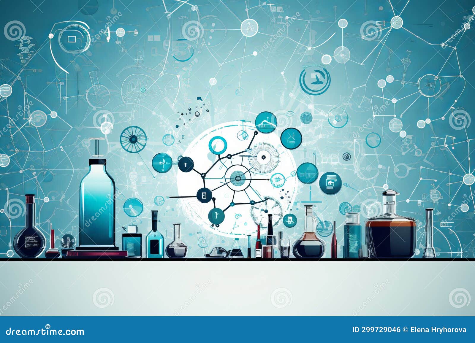 Science Communicator In A Laboratory Setting, Scientific Elements Or ...