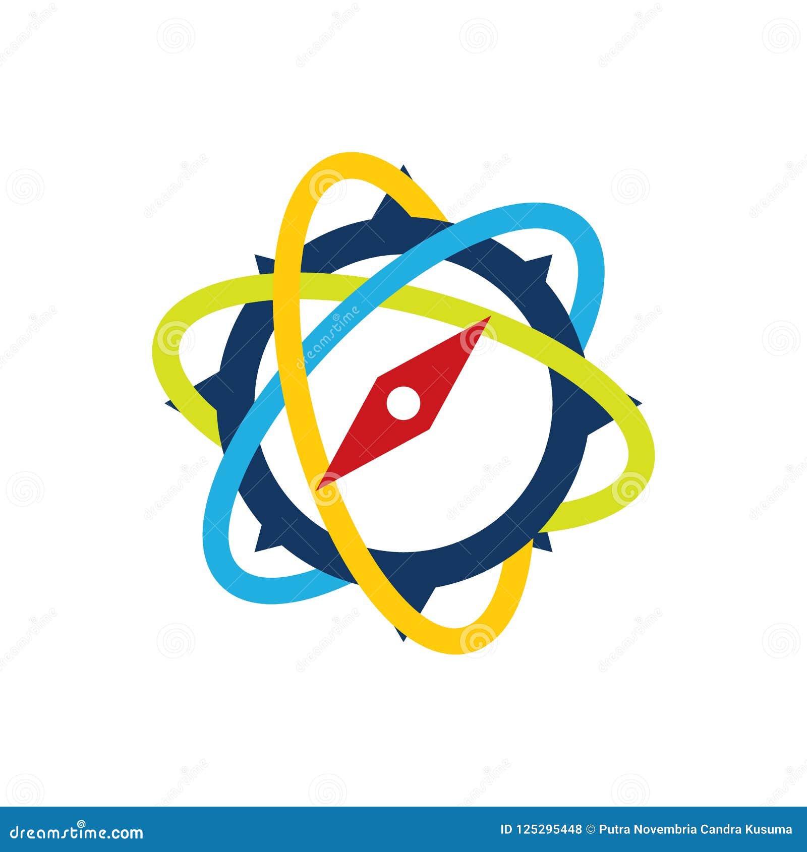 Science Compass Logo Icon Design Stock Vector - Illustration of atom ...