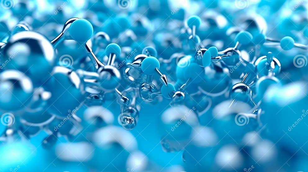 Science Concept. Abstract Round Molecules Background Connected with ...