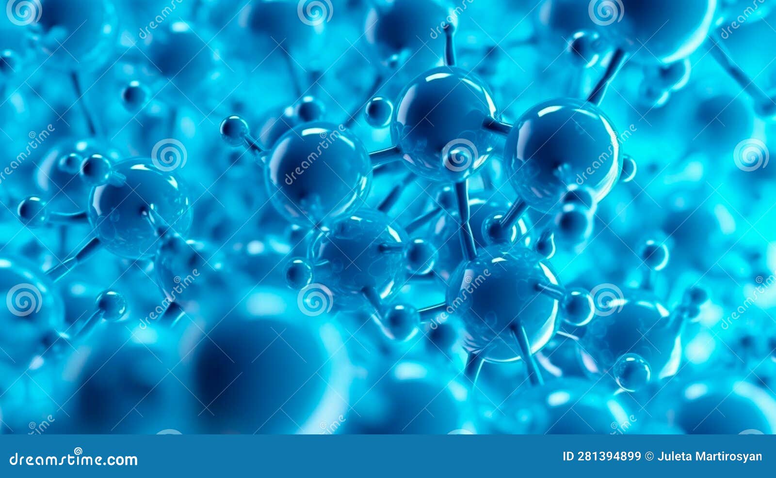 Science Concept. Abstract Round Molecules Background Connected with ...