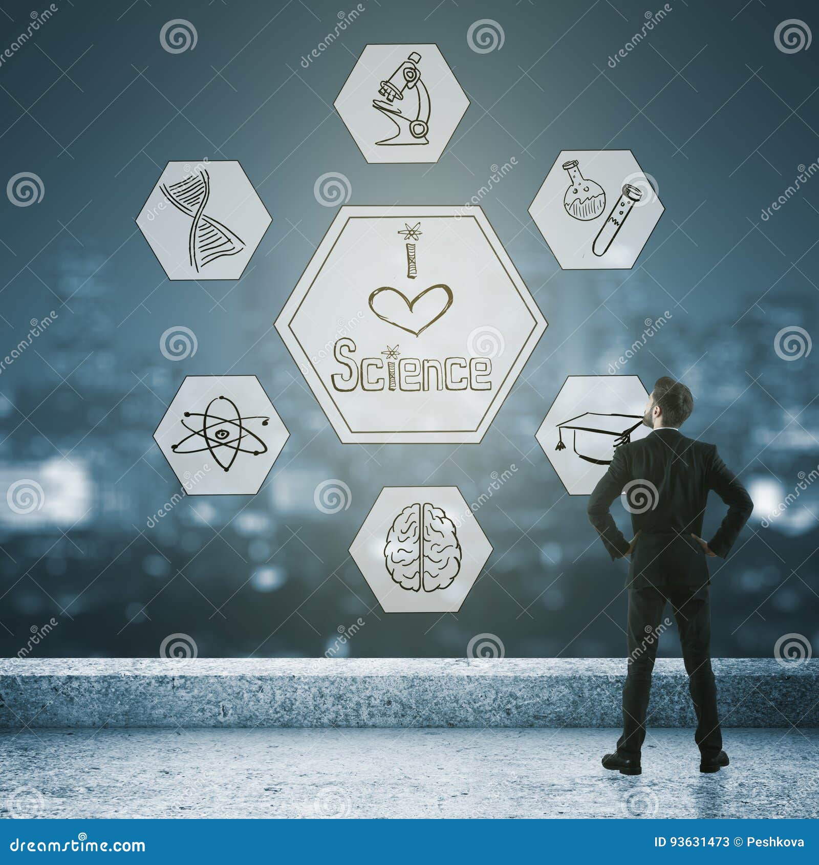 Science concept stock image. Image of city, hourglass - 93631473