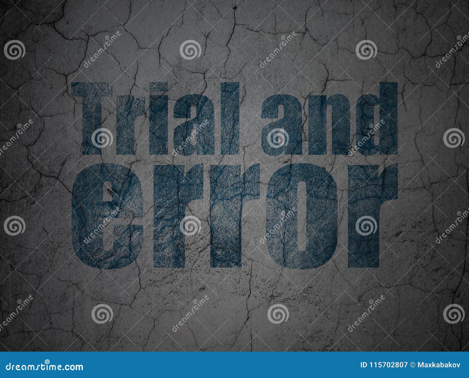 Science Concept: Trial and Error on Grunge Wall Background Stock ...