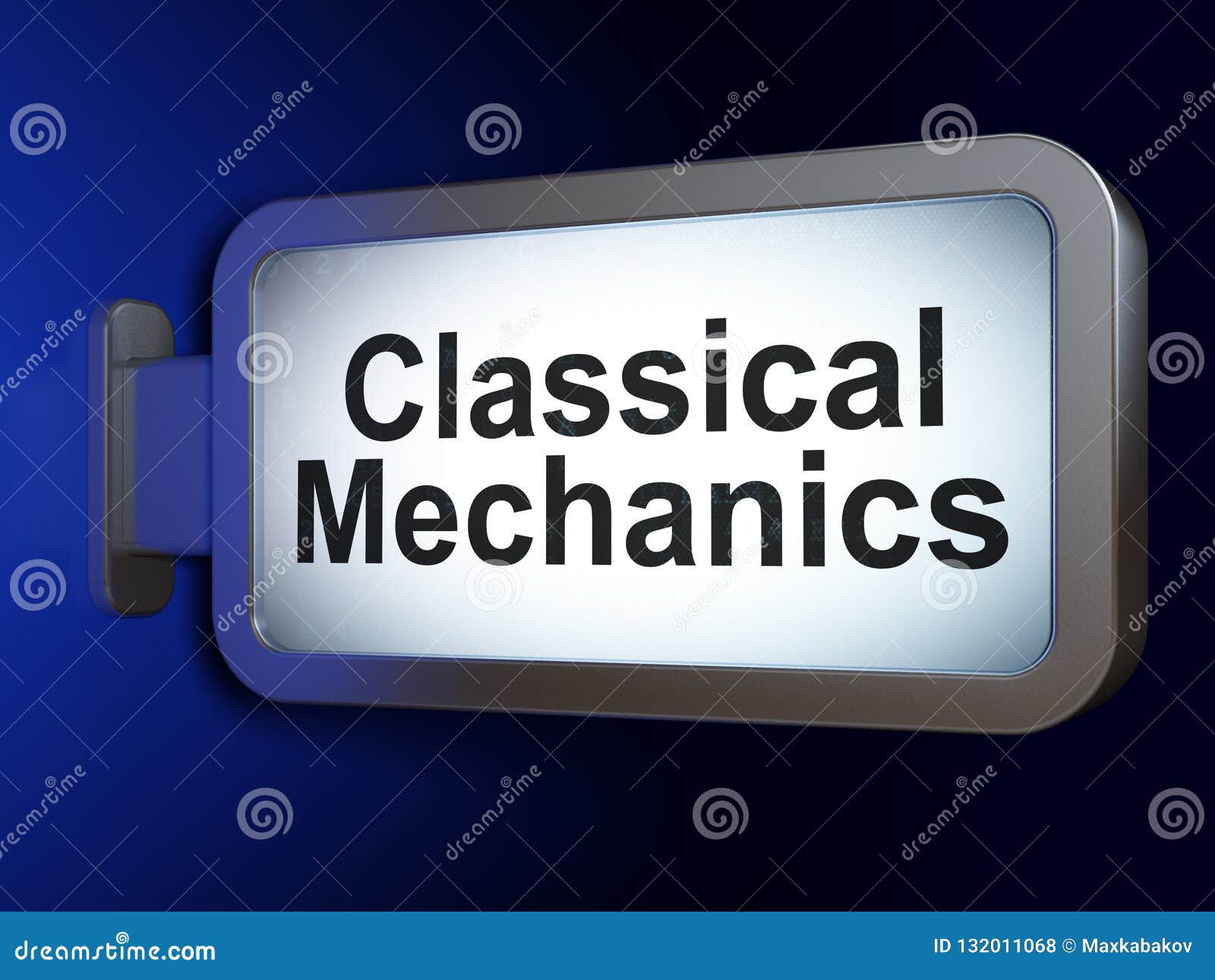 Science Concept: Classical Mechanics on Billboard Background Stock ...