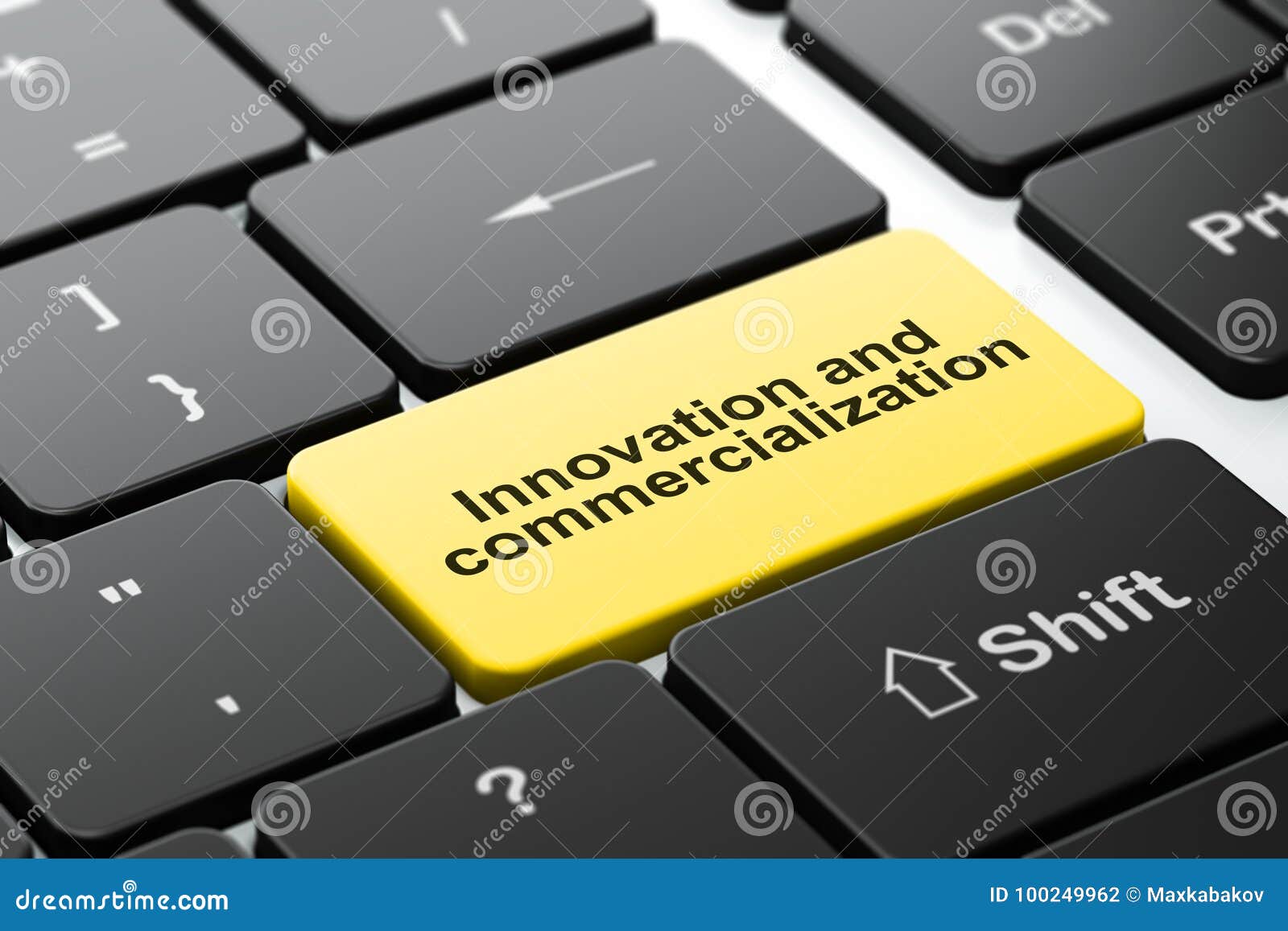 Innovation And Commercialization On Billboard Background Stock Image ...