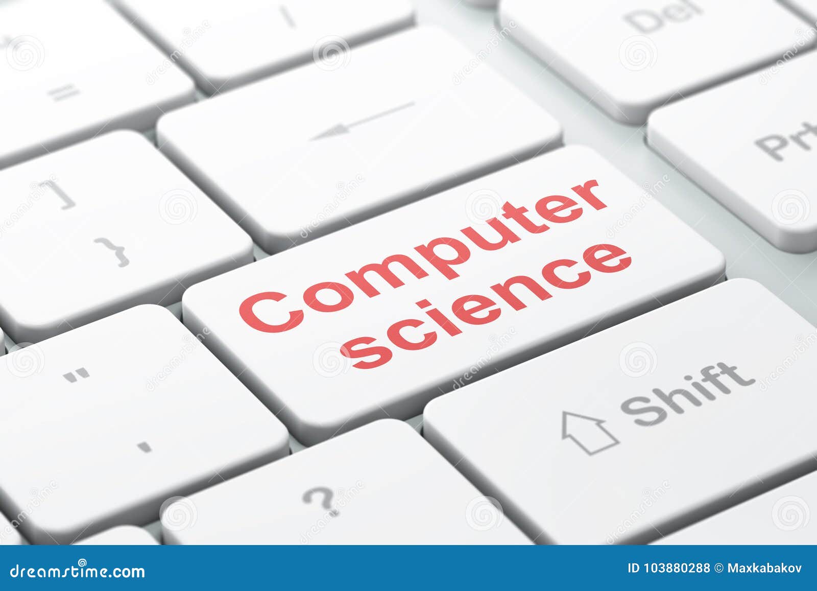 Science Concept: Computer Science on Computer Keyboard Background Stock ...