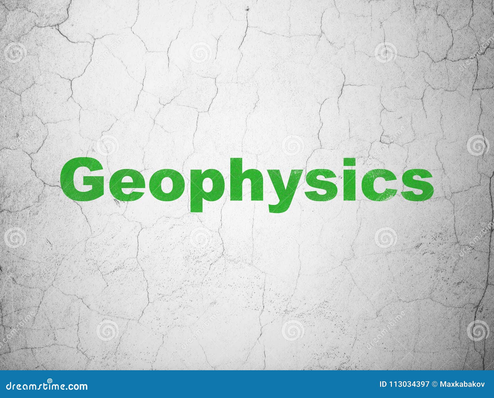 Science Concept: Geophysics on Wall Background Stock Illustration ...