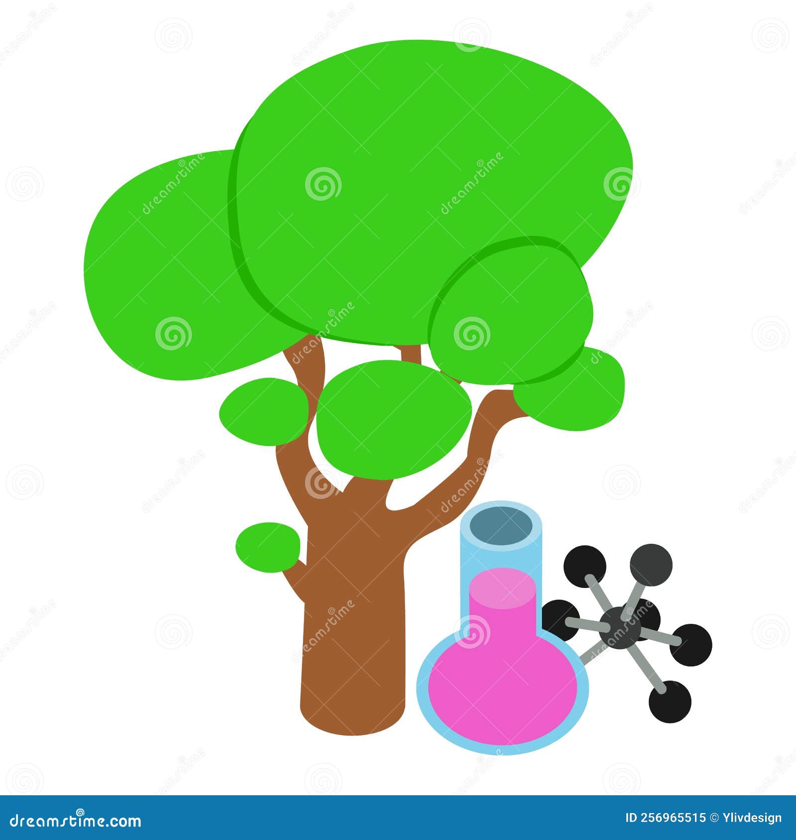 Science Concept Icon Isometric Vector. Chemical Flask Molecule Model ...