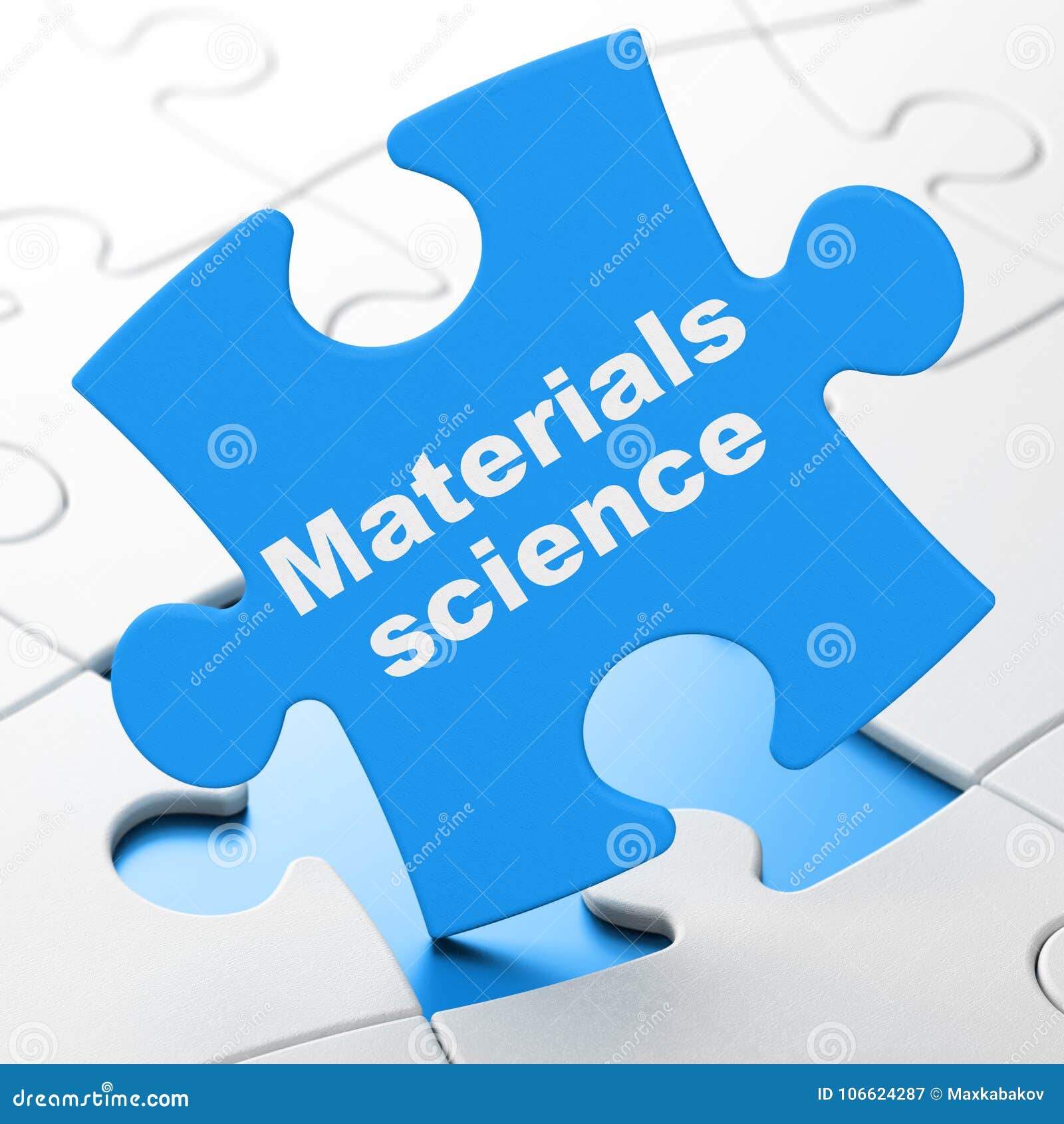Science Concept: Materials Science on Puzzle Background Stock ...