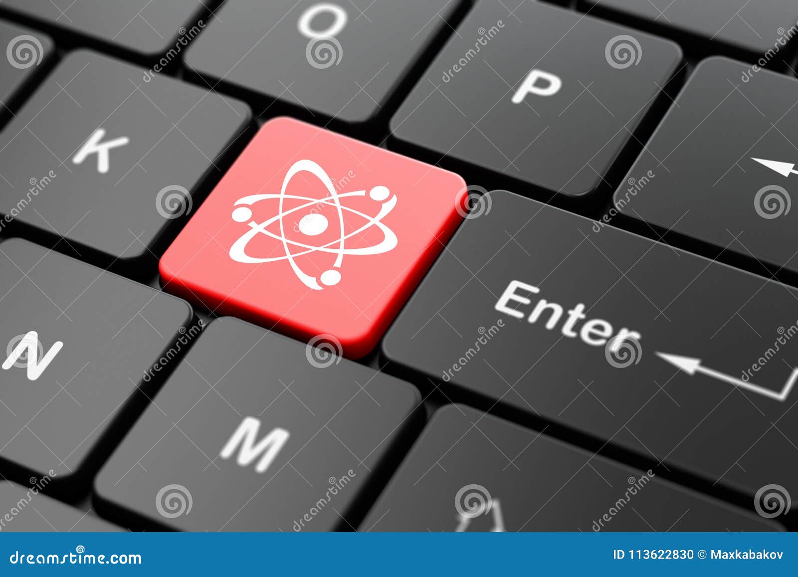 Science Concept: Molecule on Computer Keyboard Background Stock ...