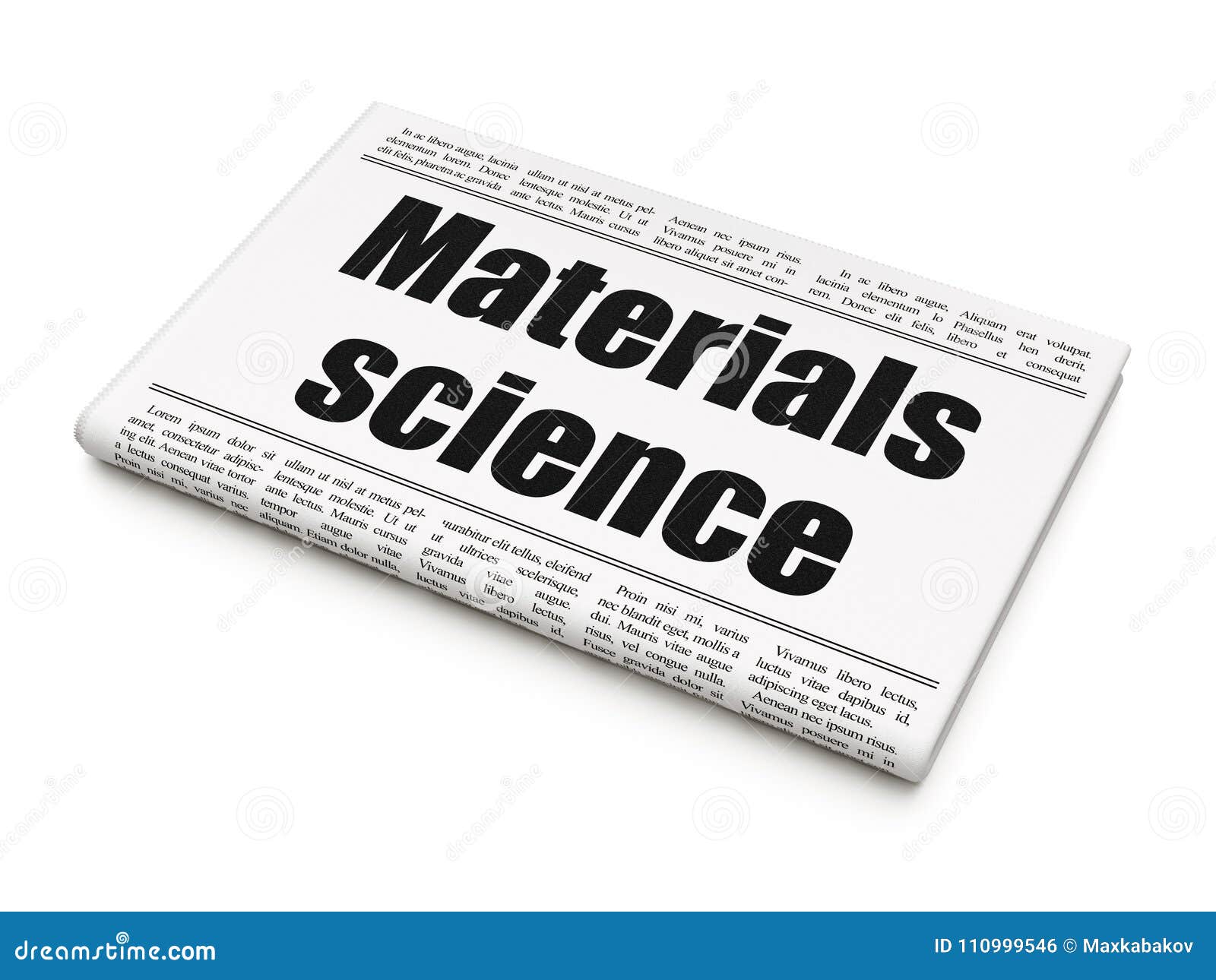 Science Concept: Newspaper Headline Materials Science Stock ...