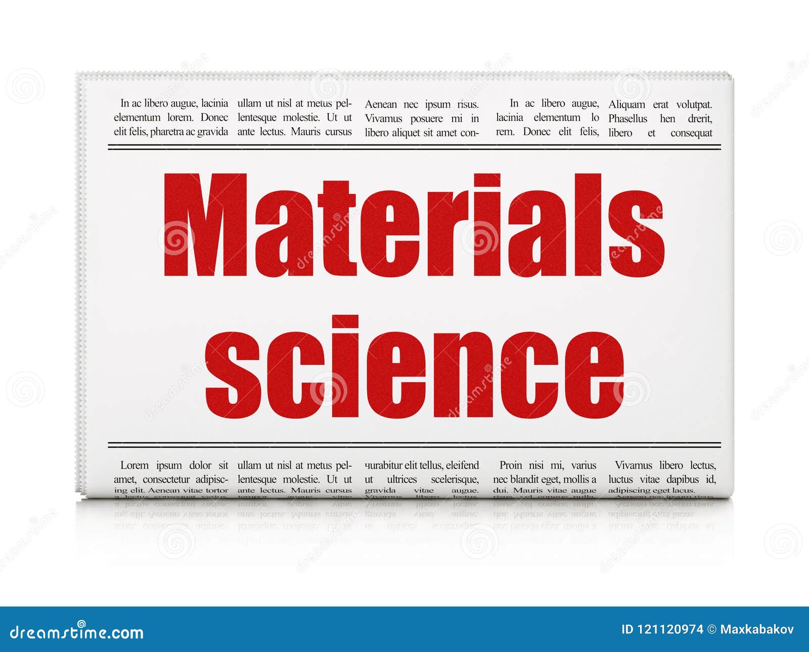 Science Concept: Newspaper Headline Materials Science Stock ...