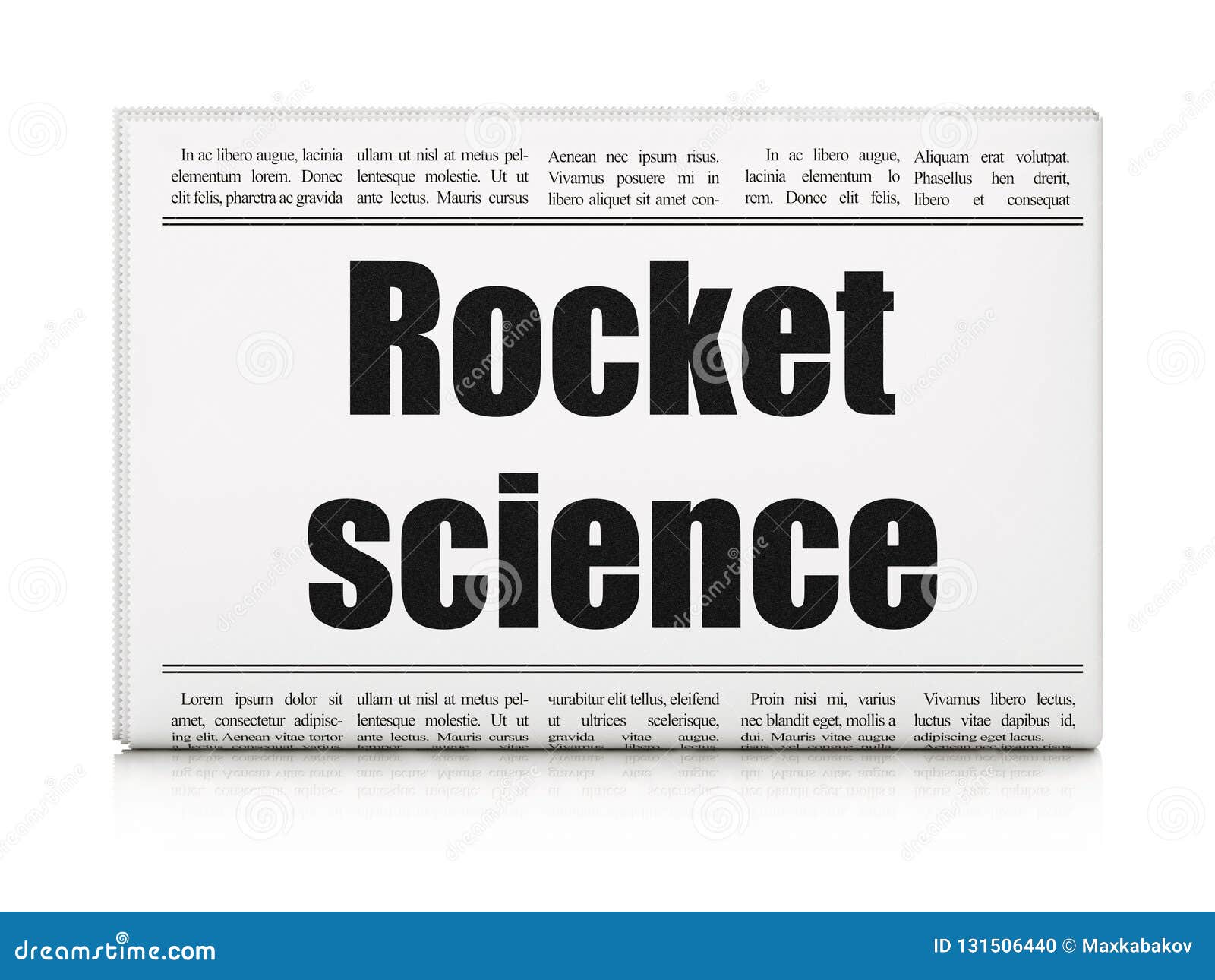 Science Concept: Newspaper Headline Rocket Science Stock Illustration ...