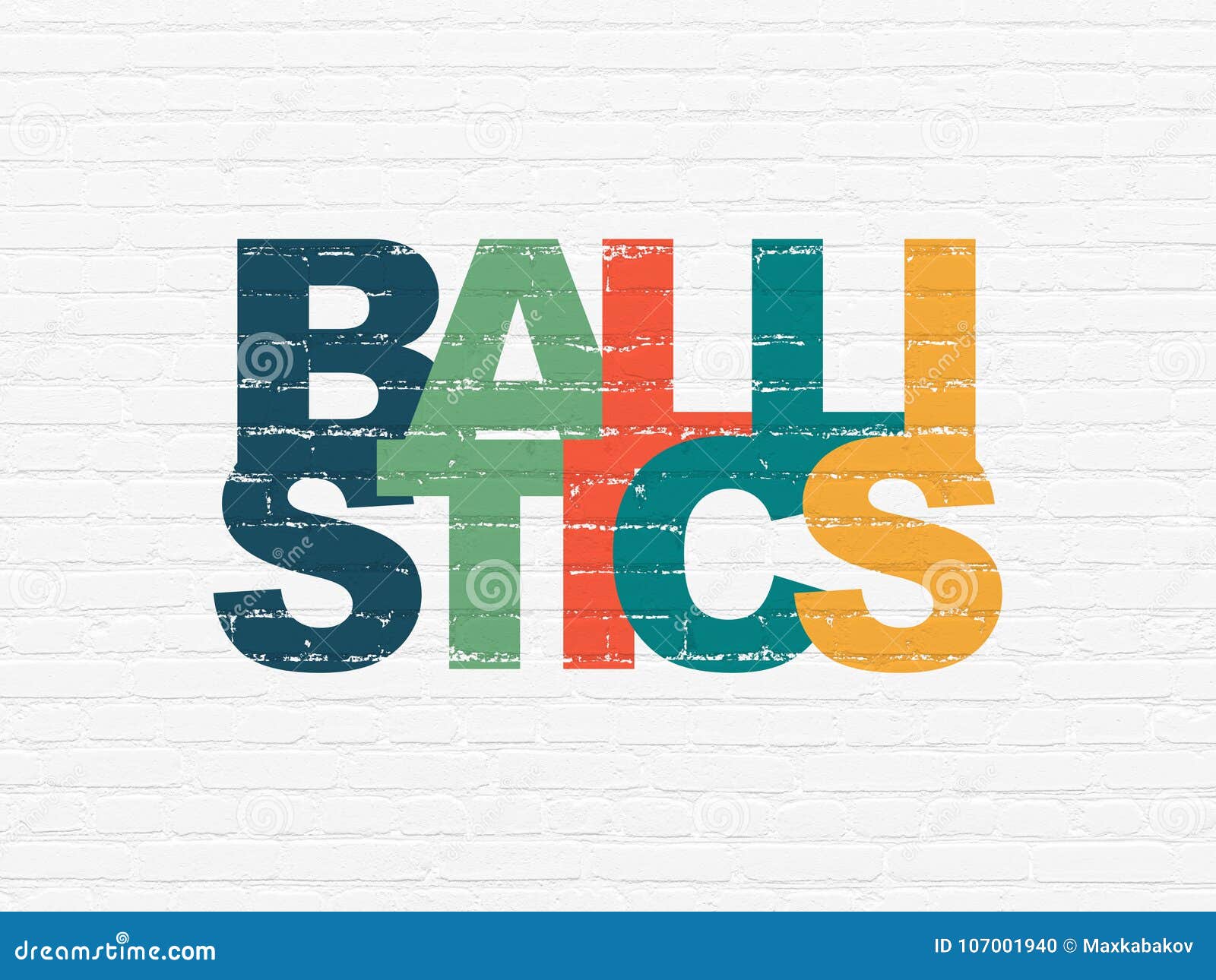Science Concept: Ballistics on Wall Background Stock Illustration ...