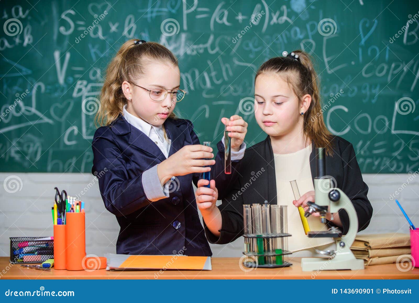 Science Concept. Private School. Gymnasium Students with in Depth Study ...