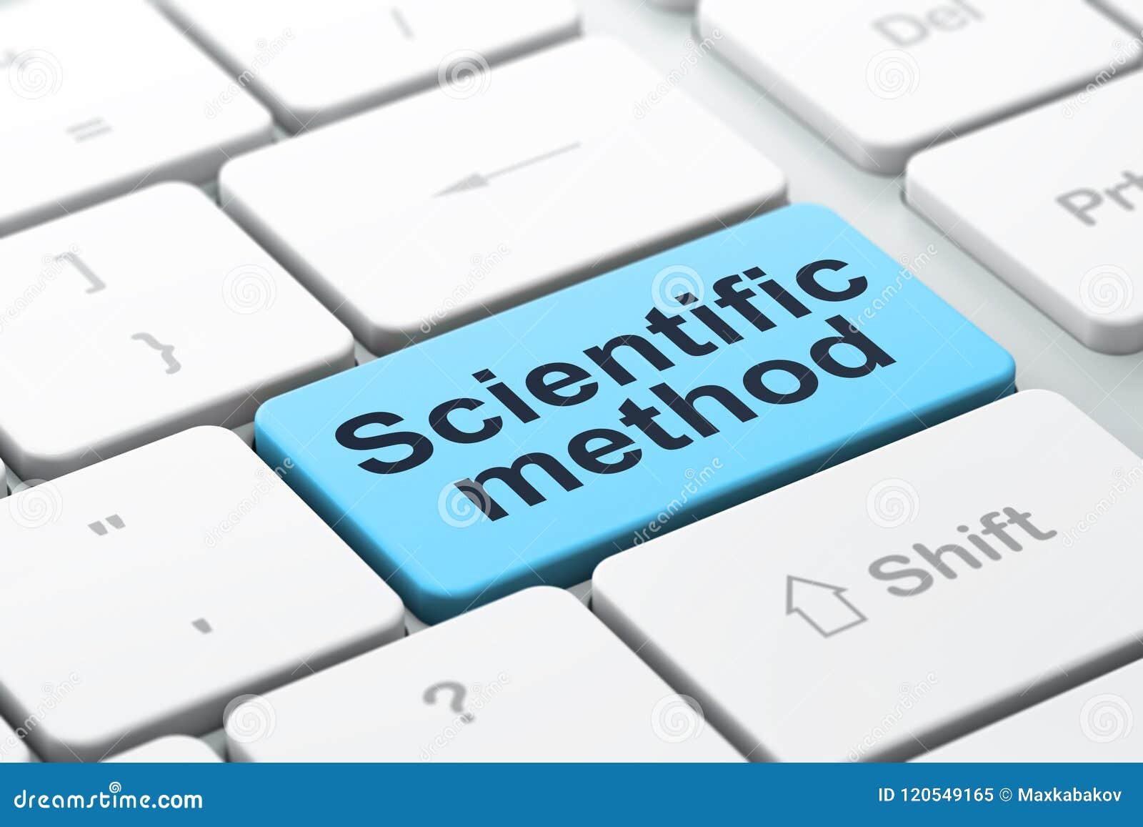 Science Concept: Scientific Method on Computer Keyboard Background ...