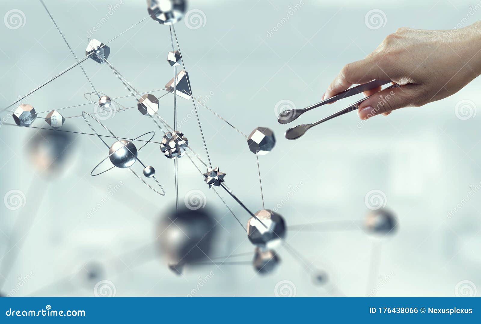 Science Concept with Sphere Model Stock Photo - Image of future ...