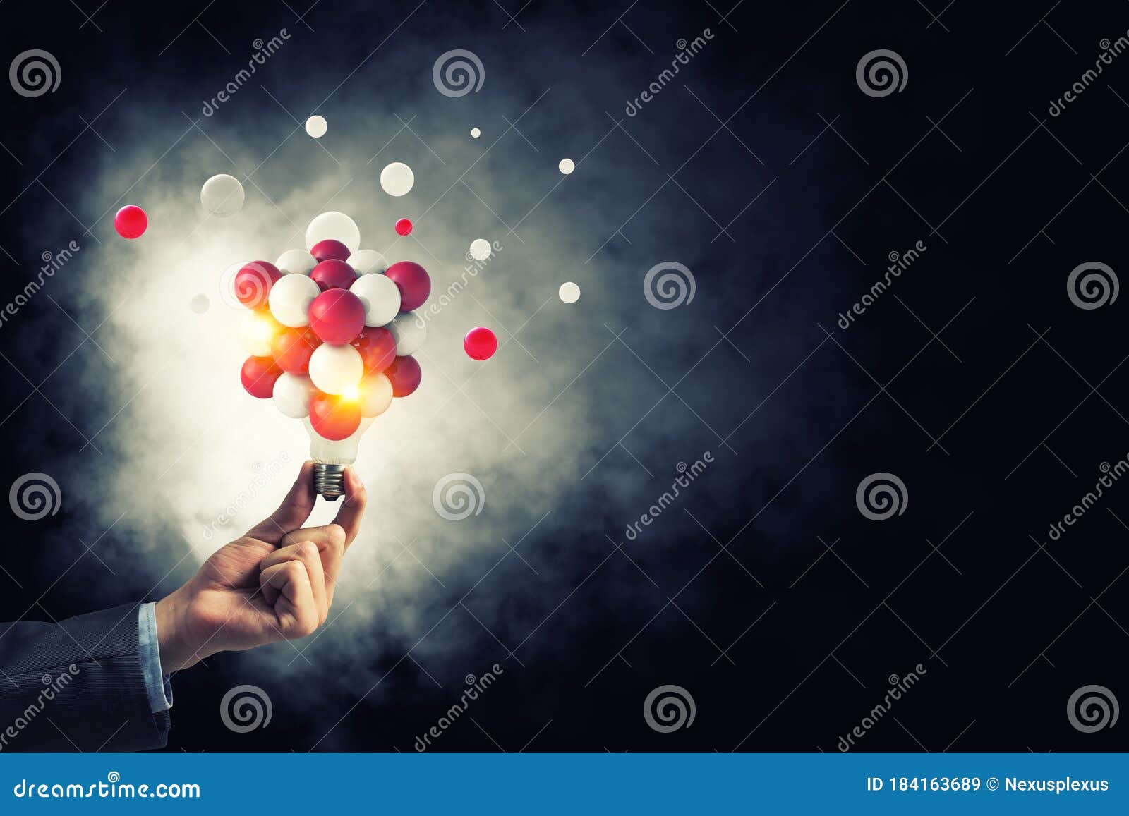 Science Concept with Sphere Model Stock Image - Image of rendering ...
