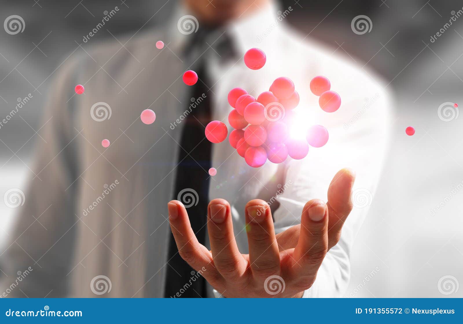 Science Concept with Sphere Model Stock Photo - Image of circuit ...