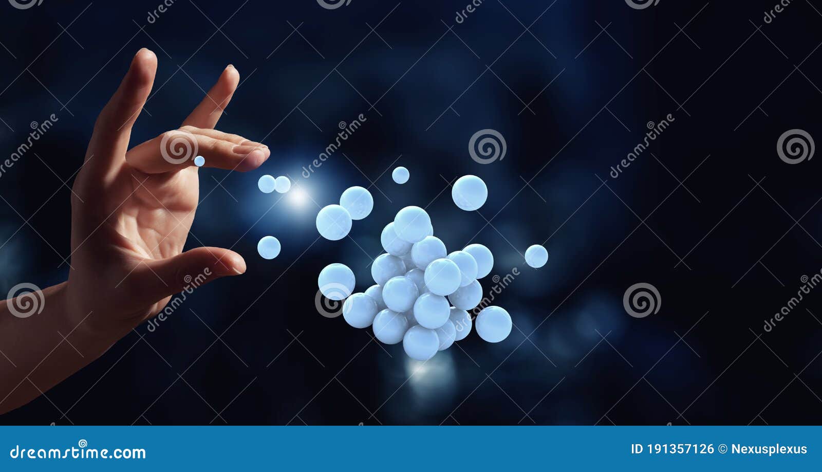 Science Concept with Sphere Model Stock Photo - Image of background ...