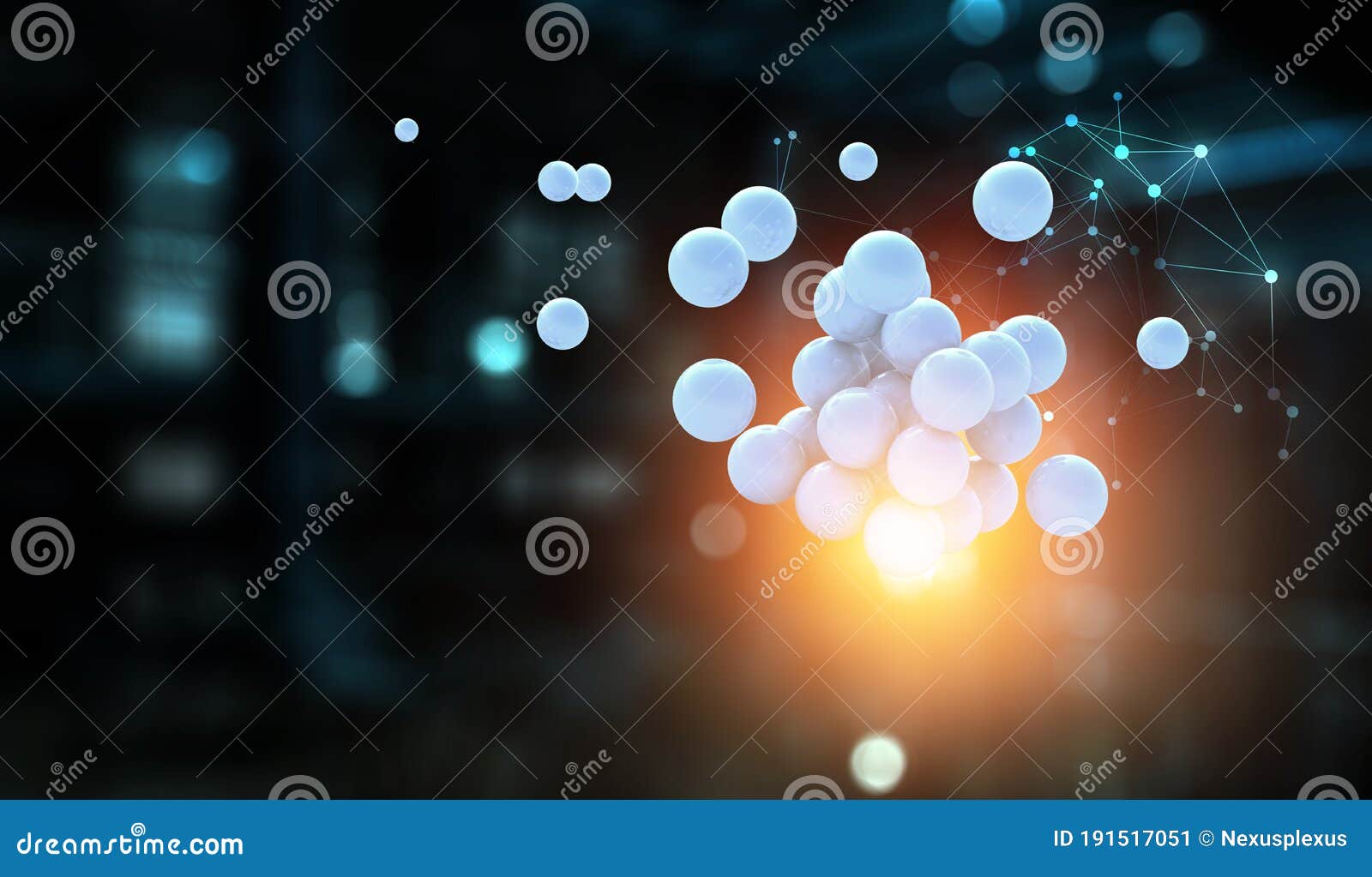 Science Concept with Sphere Model Stock Image - Image of futuristic ...