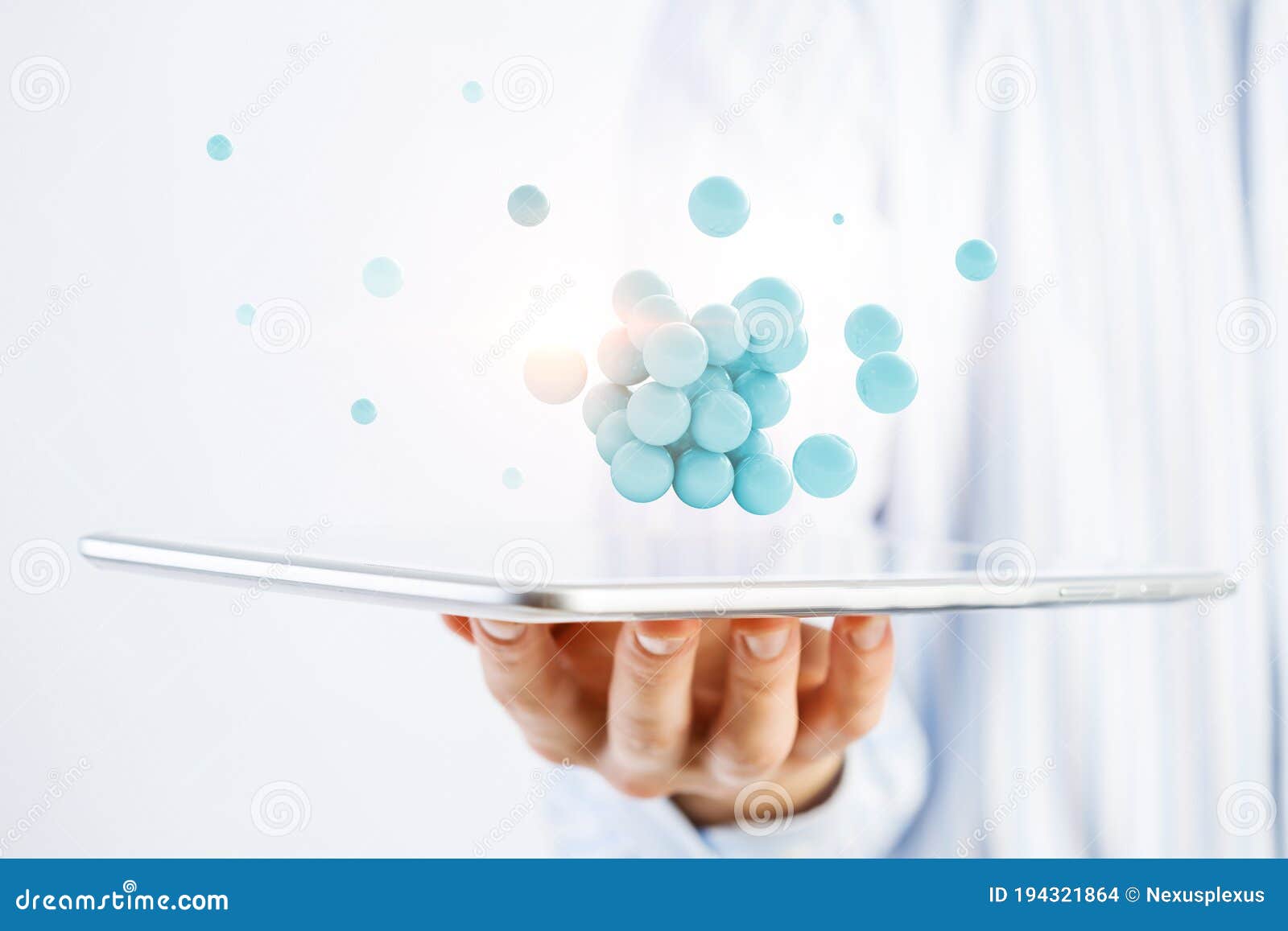 Science Concept with Sphere Model Stock Photo - Image of glowing, idea ...