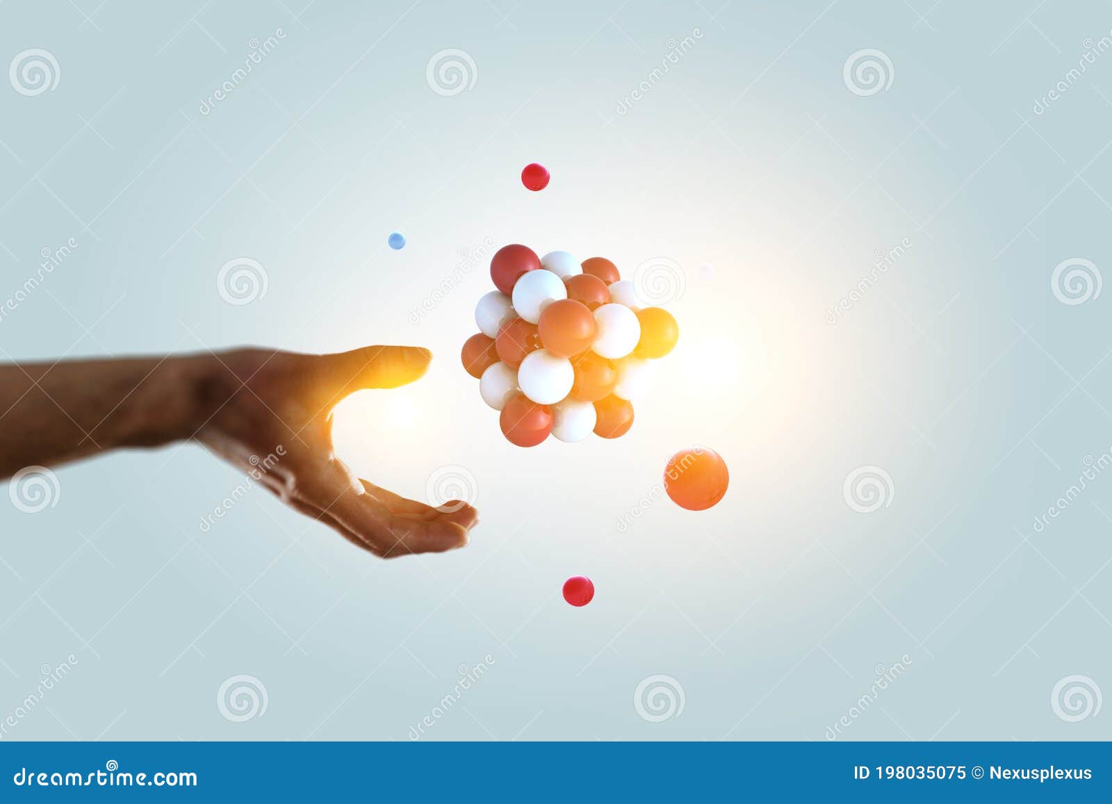 Science Concept with Sphere Model Stock Image - Image of innovating ...