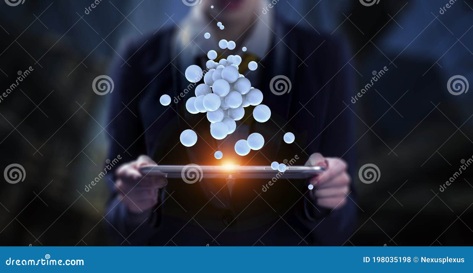 Science Concept with Sphere Model Stock Photo - Image of modern ...