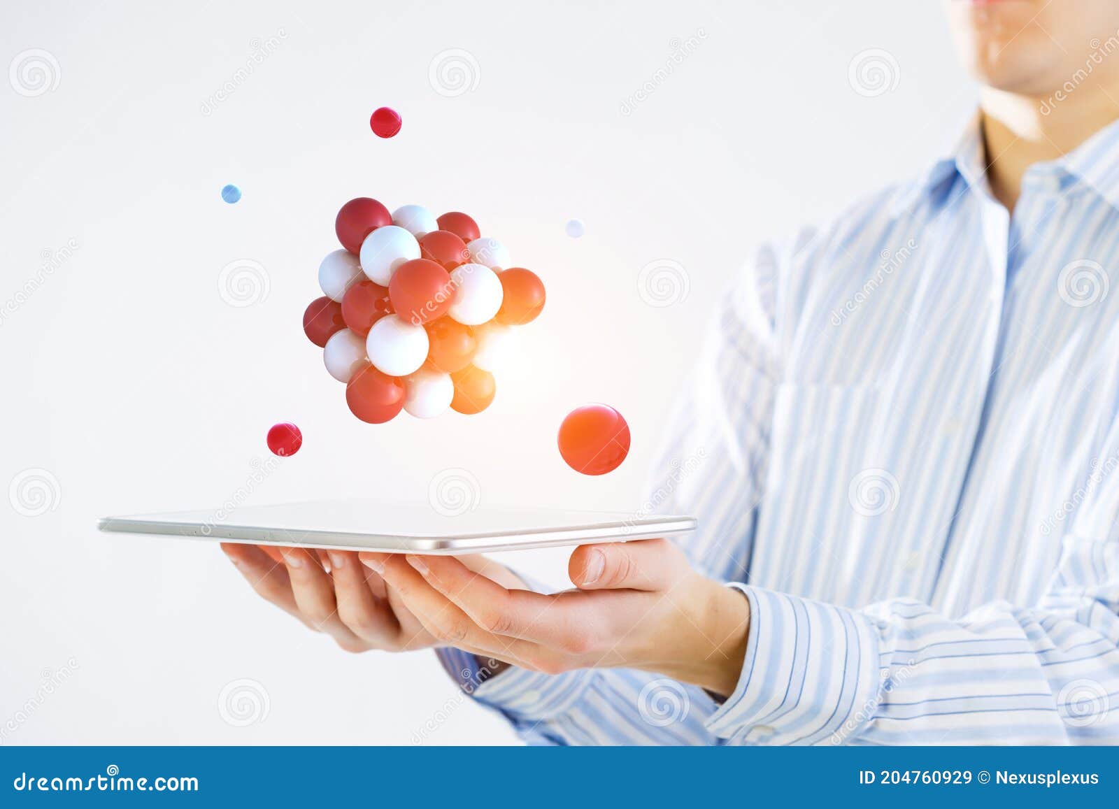 Science Concept with Sphere Model Stock Illustration - Illustration of ...
