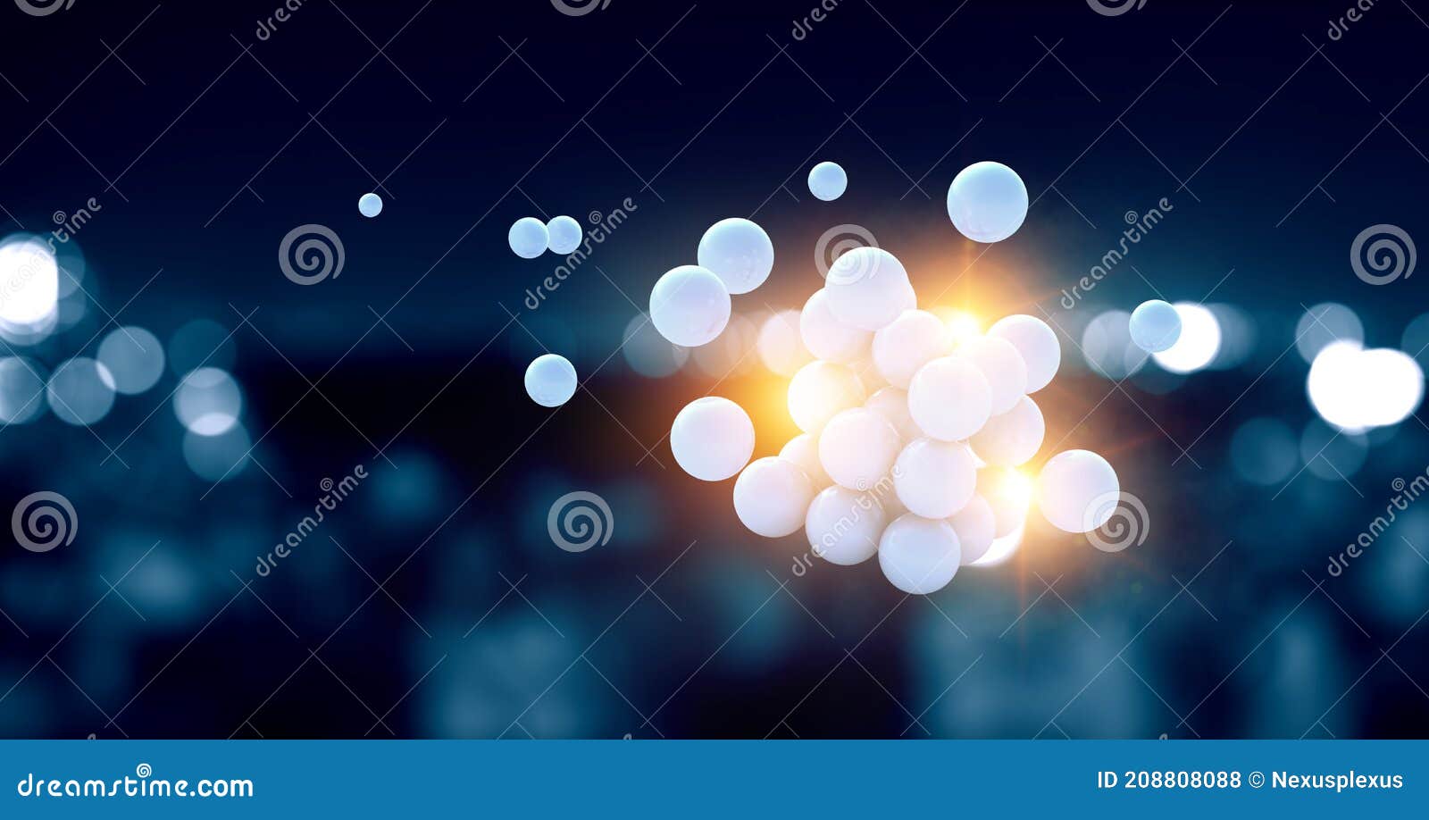 Science Concept with Sphere Model Stock Photo - Image of tech, abstract ...