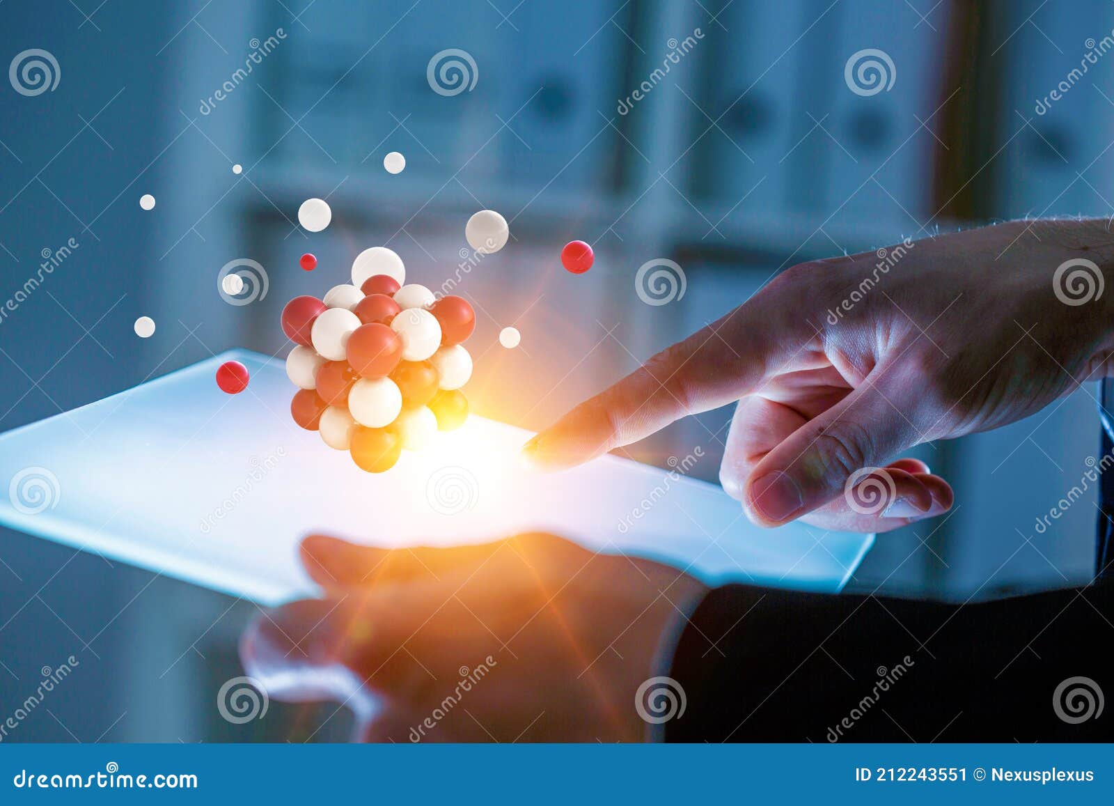 Science Concept with Sphere Model Stock Image - Image of futuristic ...