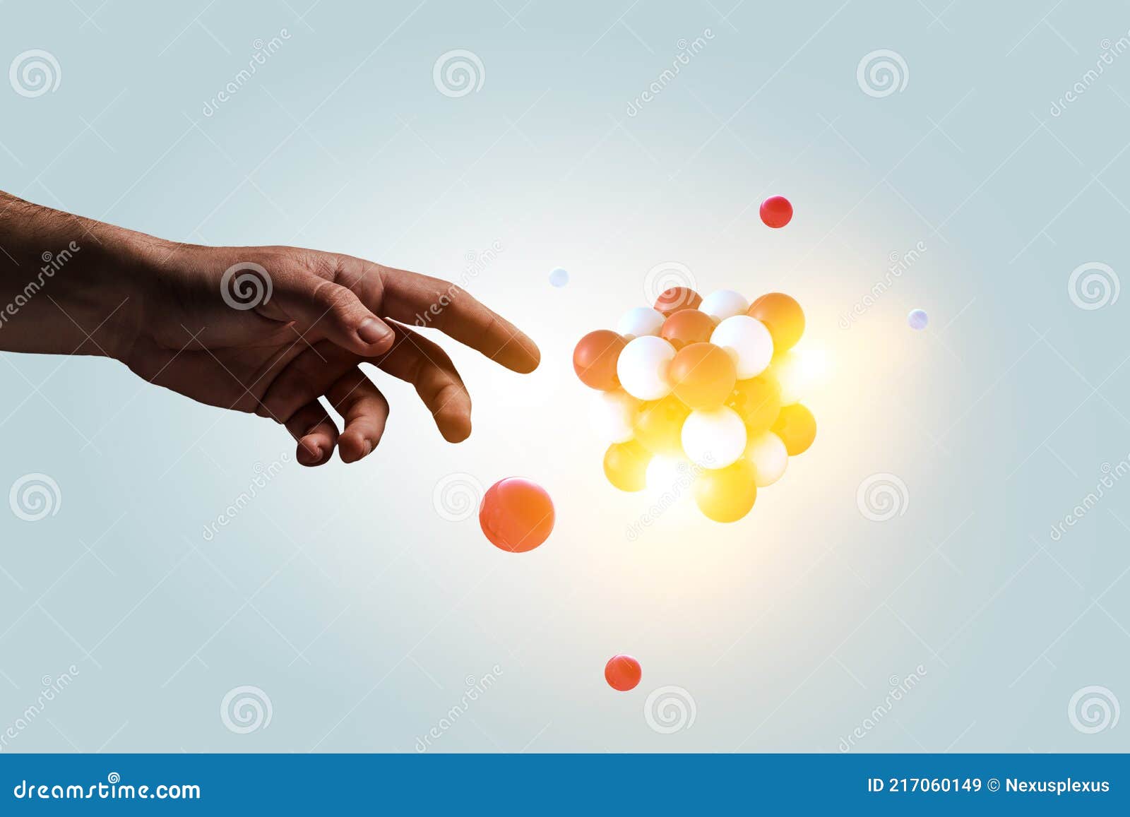 Science Concept with Sphere Model Stock Image - Image of puzzled ...