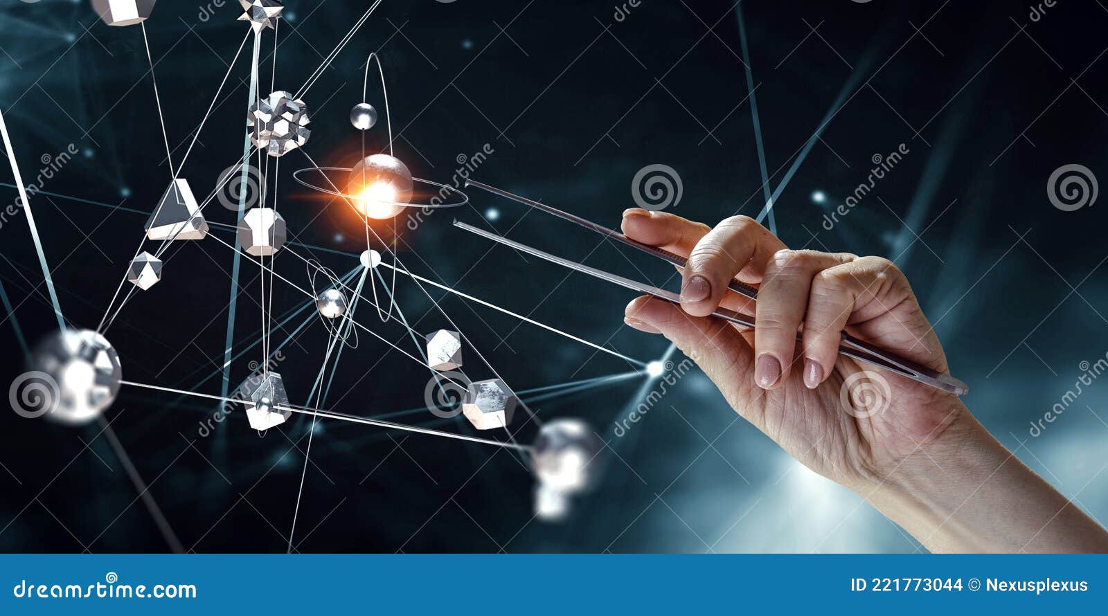 Science Concept with Sphere Model . Mixed Media Stock Photo - Image of ...