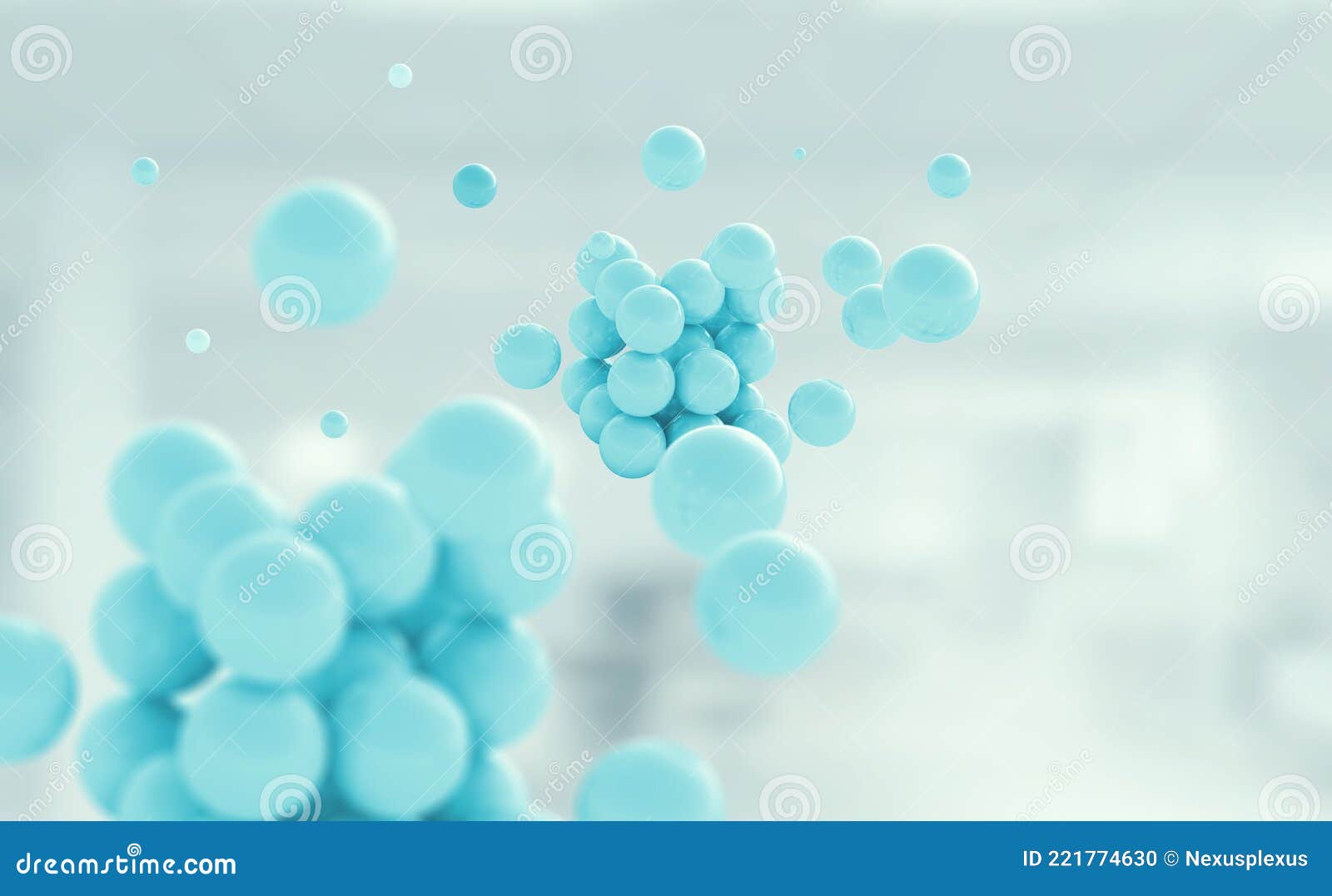 Science Concept with Sphere Model Stock Illustration - Illustration of ...