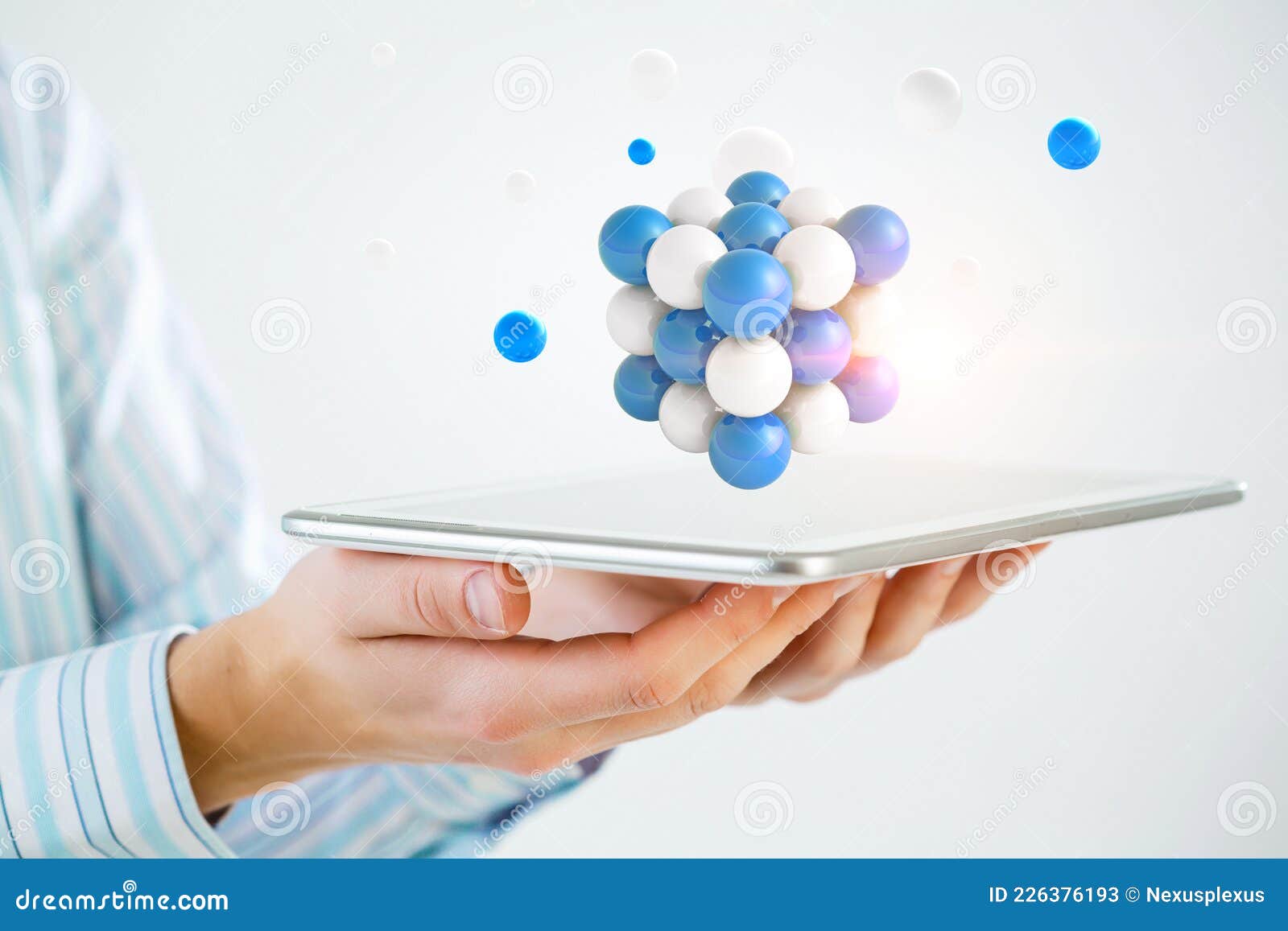 Science Concept with Sphere Model Stock Image - Image of idea, glowing ...