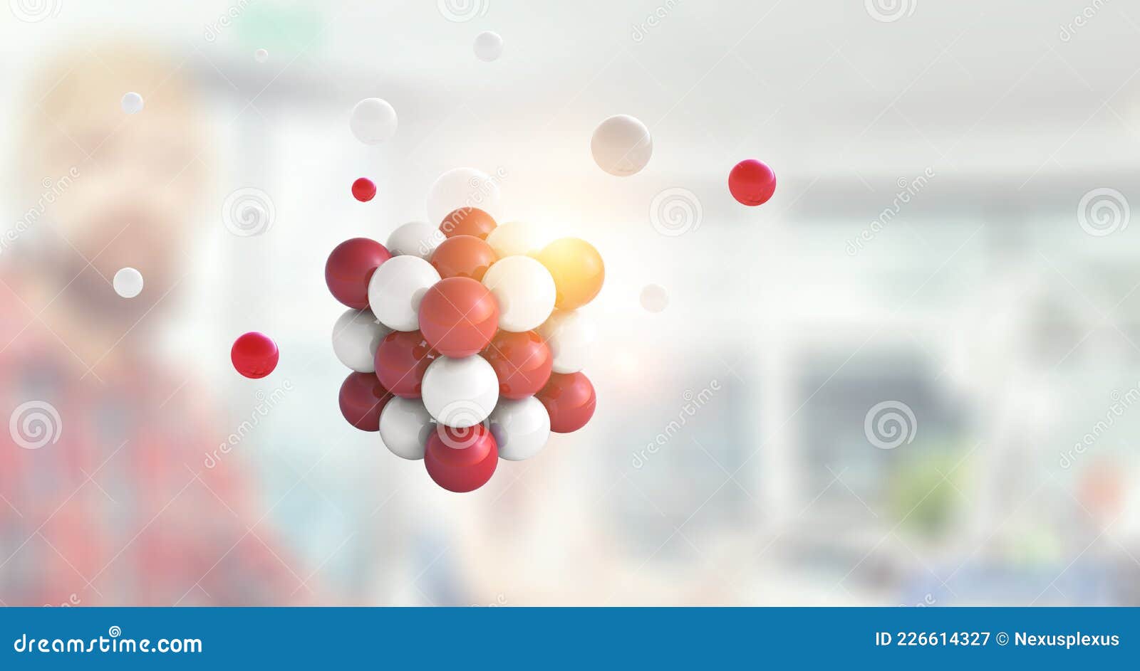 Science Concept with Sphere Model Stock Illustration - Illustration of ...
