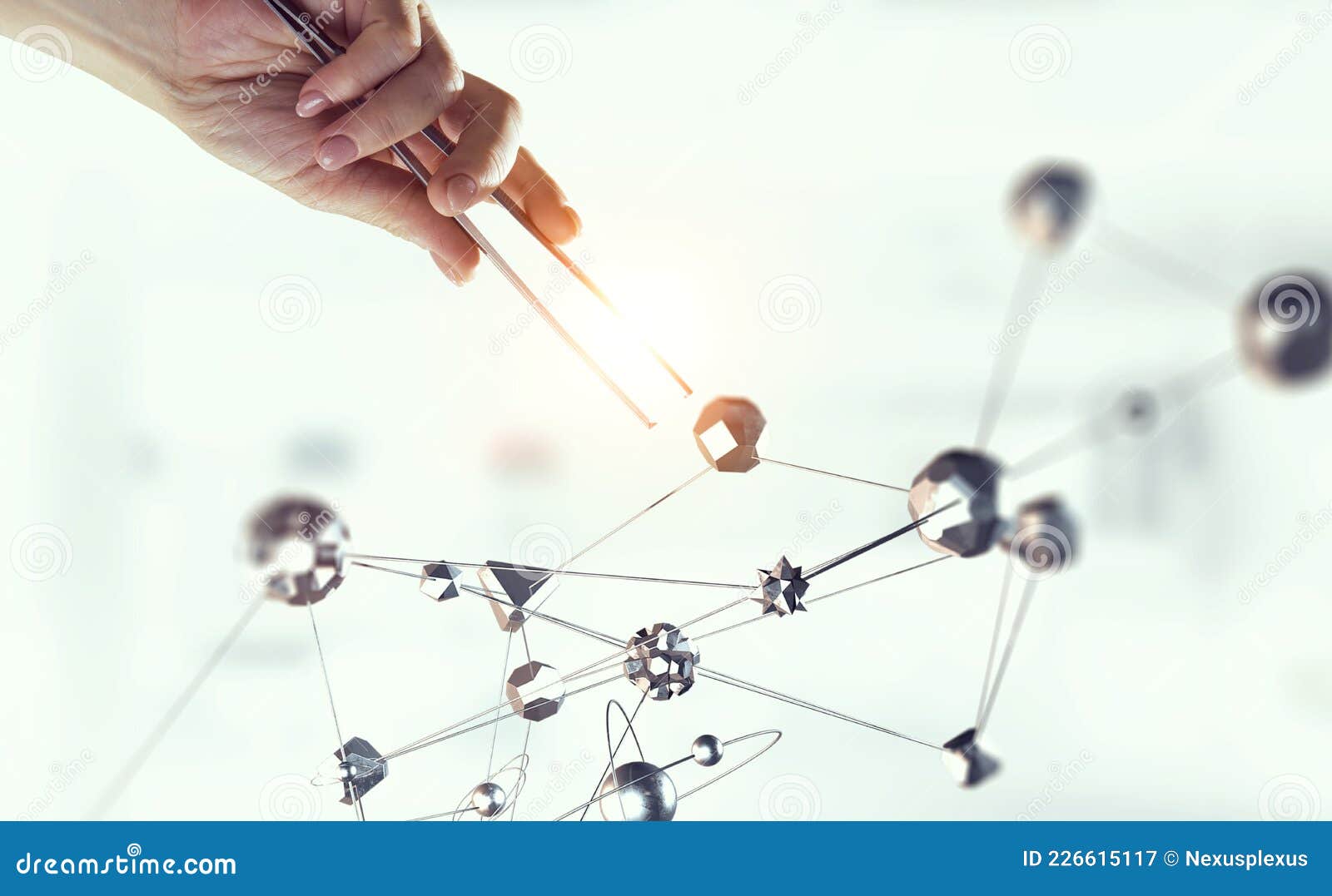 Science Concept with Sphere Model Stock Image - Image of technology ...