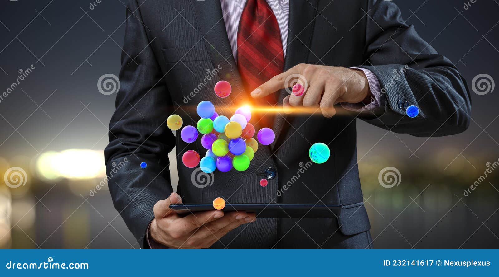 Science Concept with Sphere Model Stock Image - Image of brainstorming ...