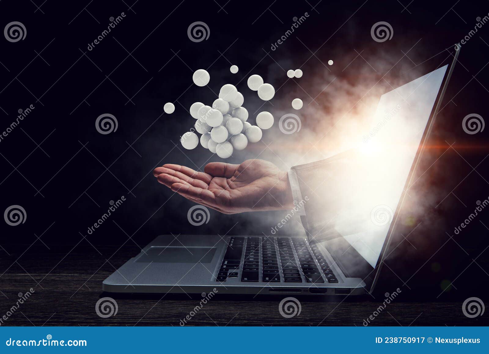 Science Concept with Sphere Model Stock Image - Image of modern ...