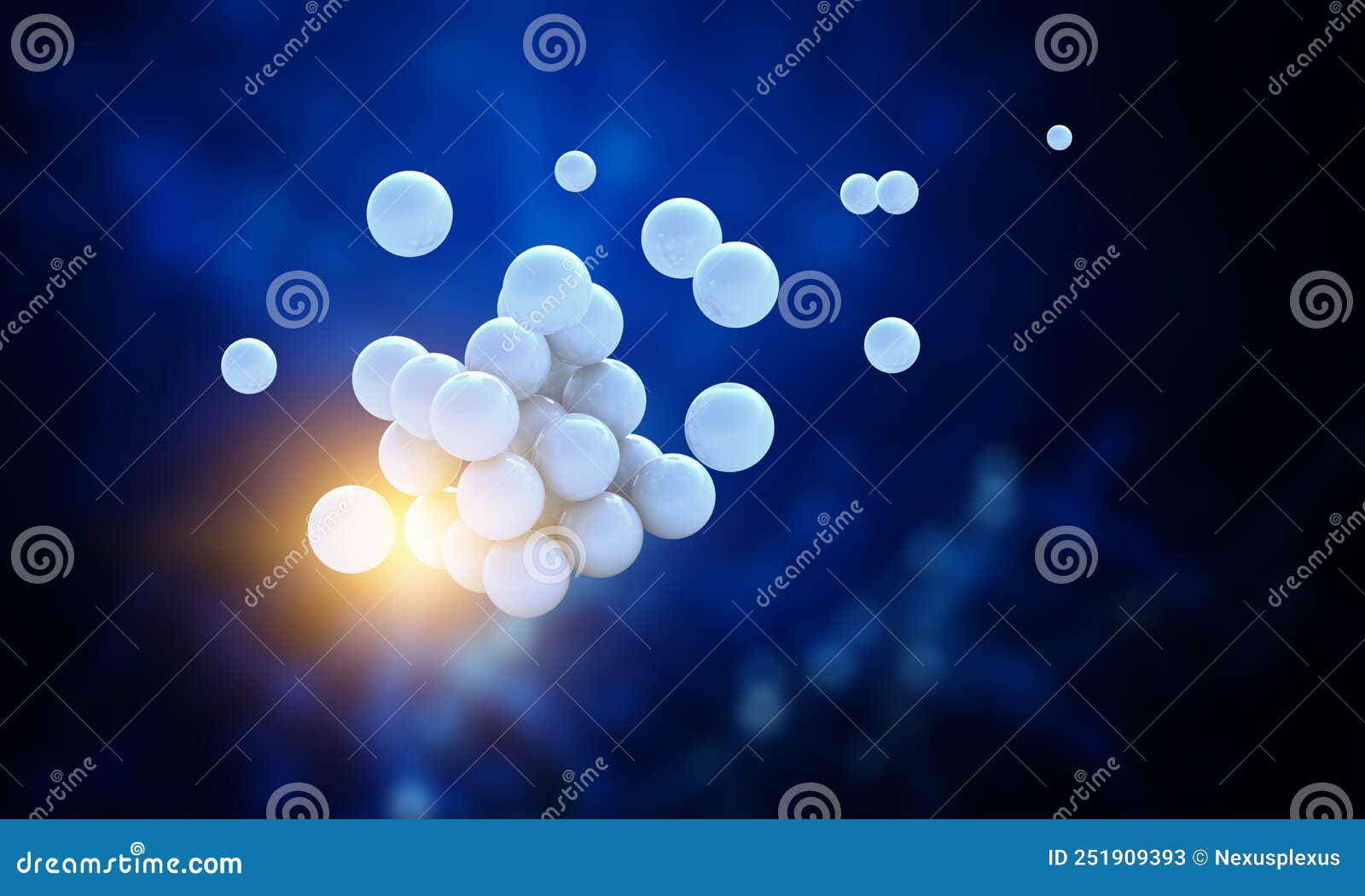 Science Concept with Sphere Model Stock Illustration - Illustration of ...