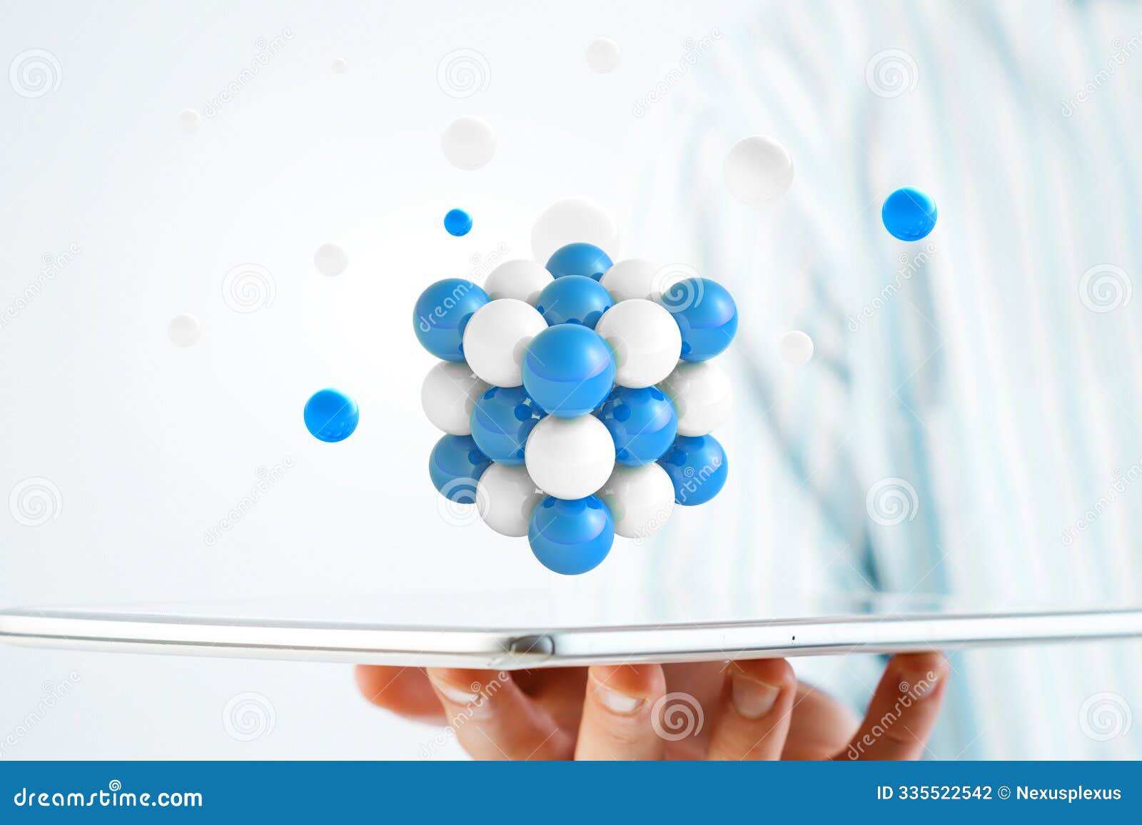 Science Concept with Sphere Model Stock Photo - Image of glowing ...